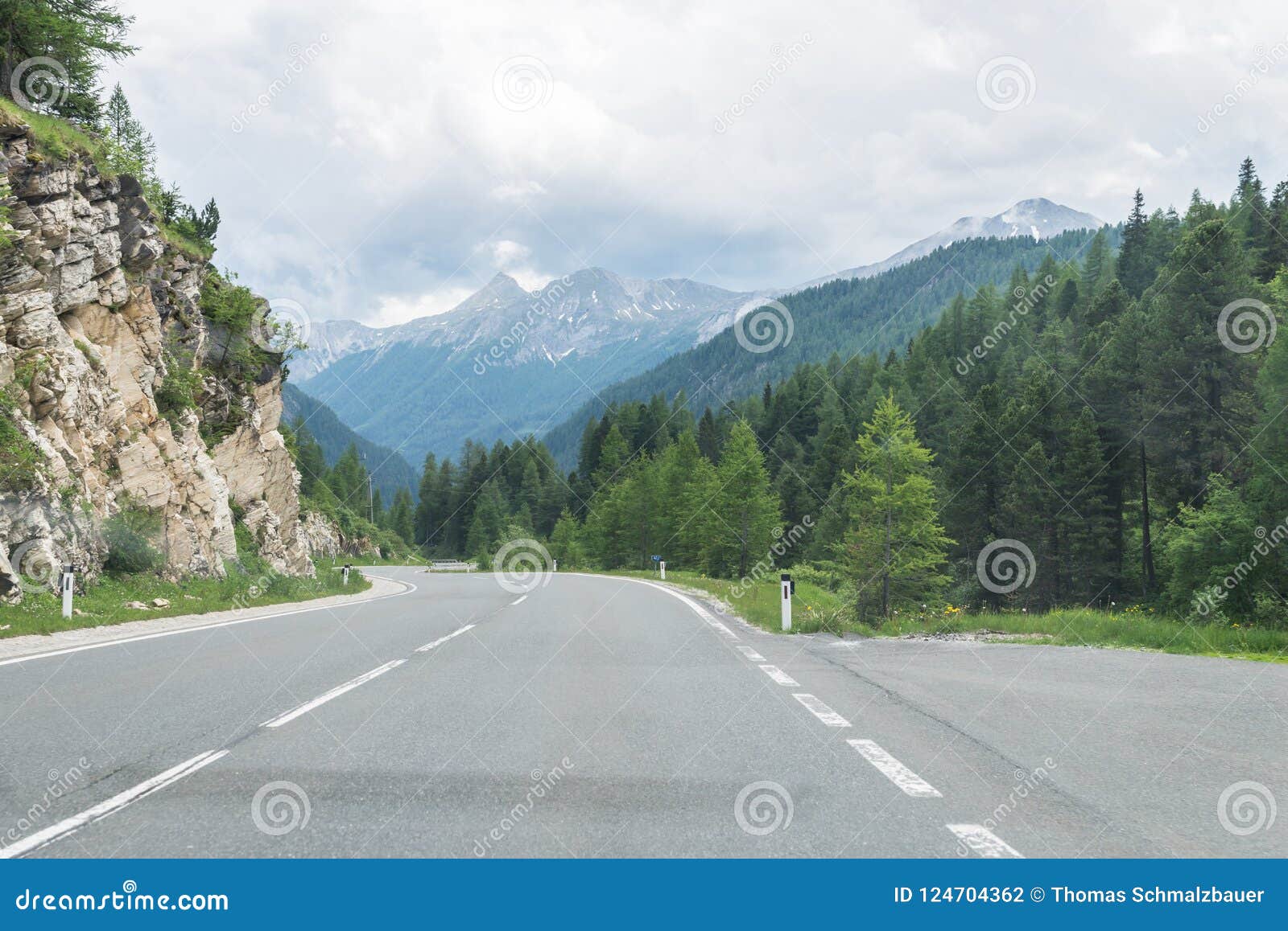 Pass Road Over the Alps, Austria Stock Photo - Image of risk, europe ...