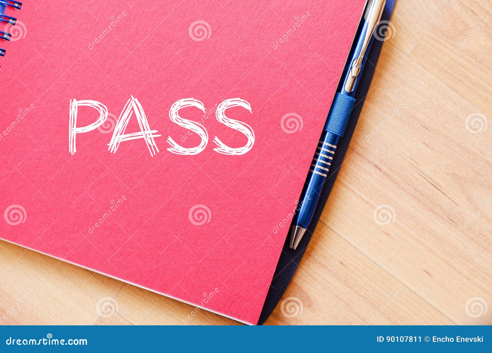 Pass Text Concept on Notebook Stock Image - Image of concept, pattern ...