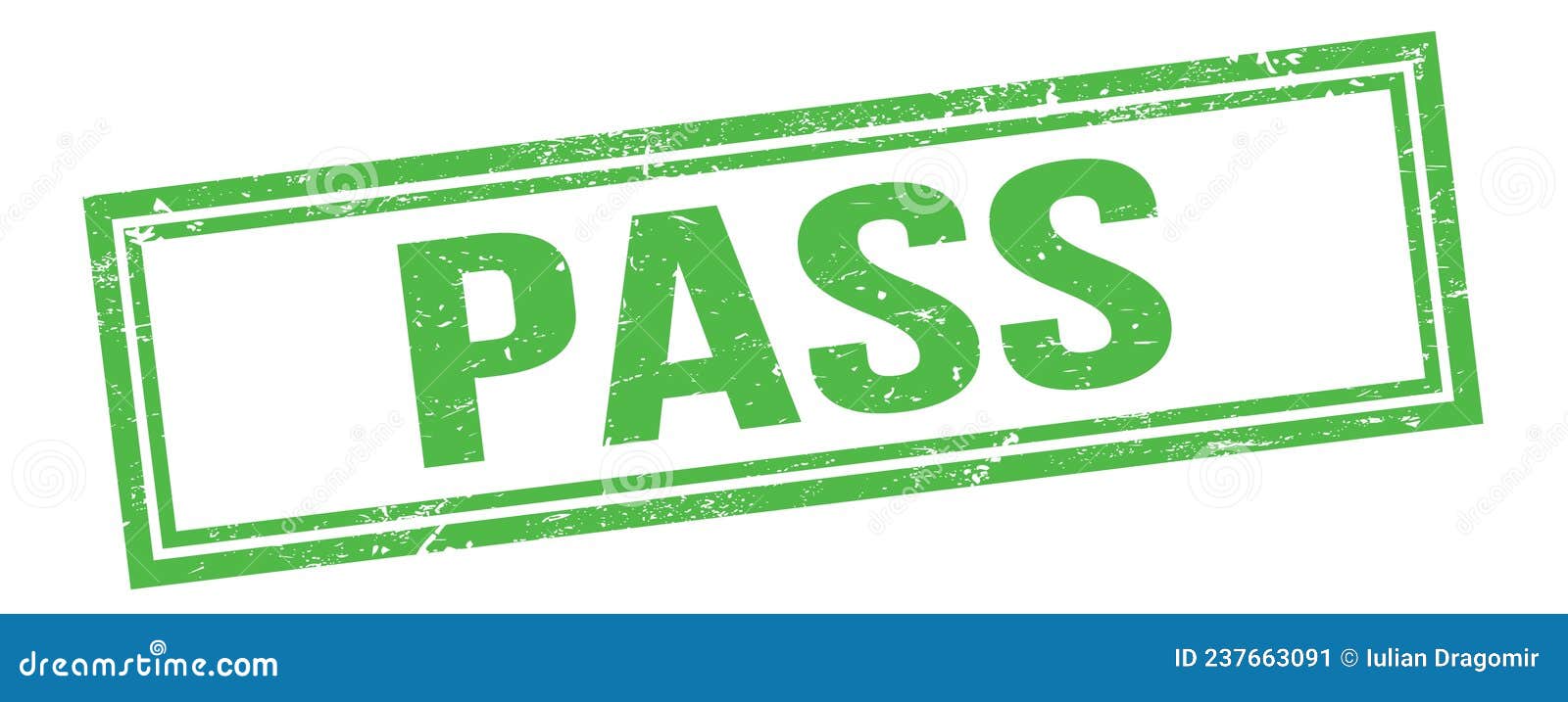 PASS Text on Green Grungy Vintage Stamp Stock Illustration ...