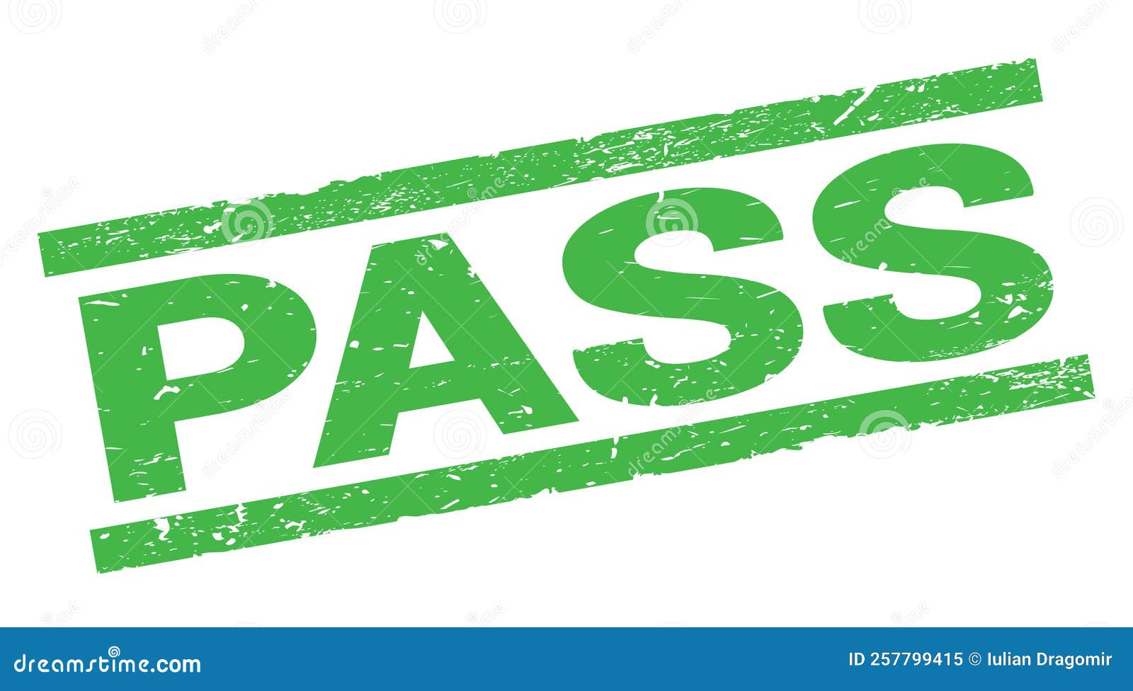 PASS Text on Green Rectangle Stamp Sign Stock Illustration ...