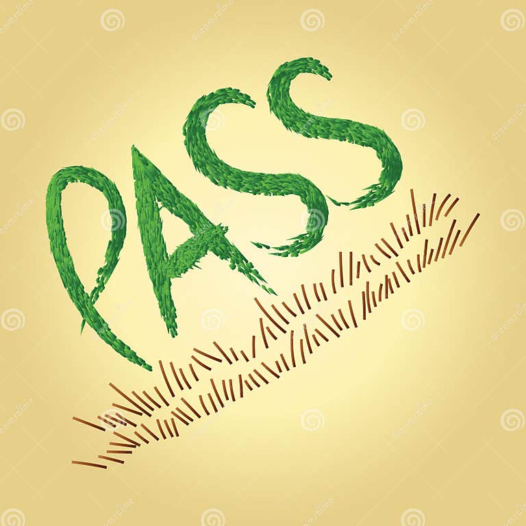 Pass Text. Vector Illustration Decorative Background Design Stock ...