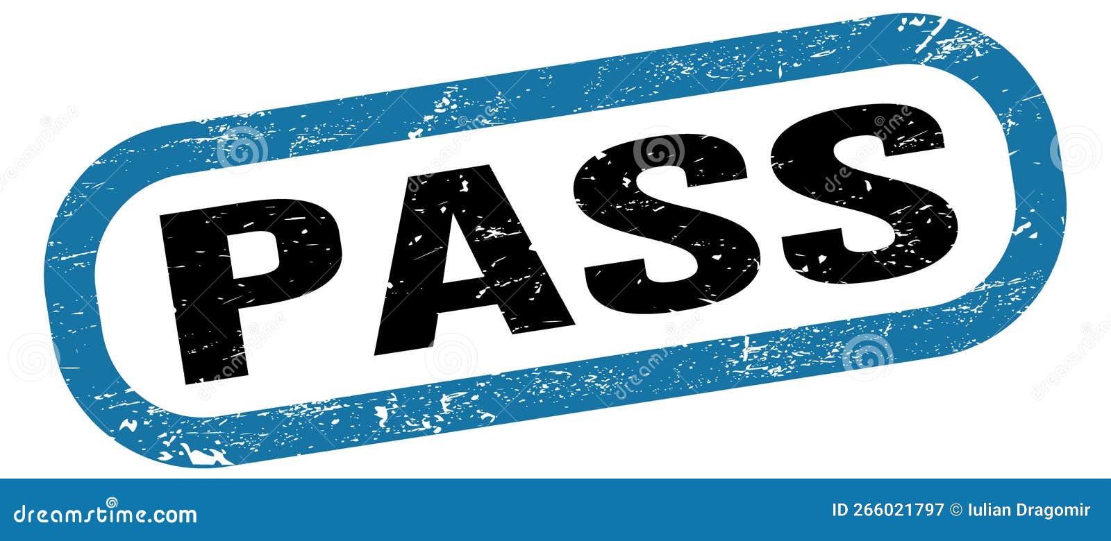 PASS, Text Written on Blue-black Stamp Sign Stock Illustration ...