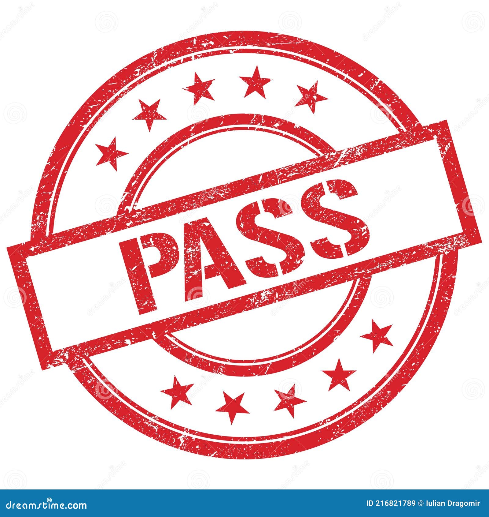 PASS Text Written on Red Vintage Stamp Stock Illustration ...