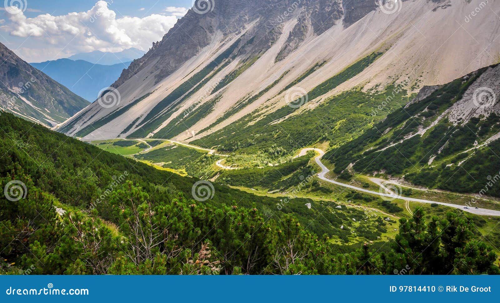 Pass trought the alps stock photo. Image of ortler, park - 97814410
