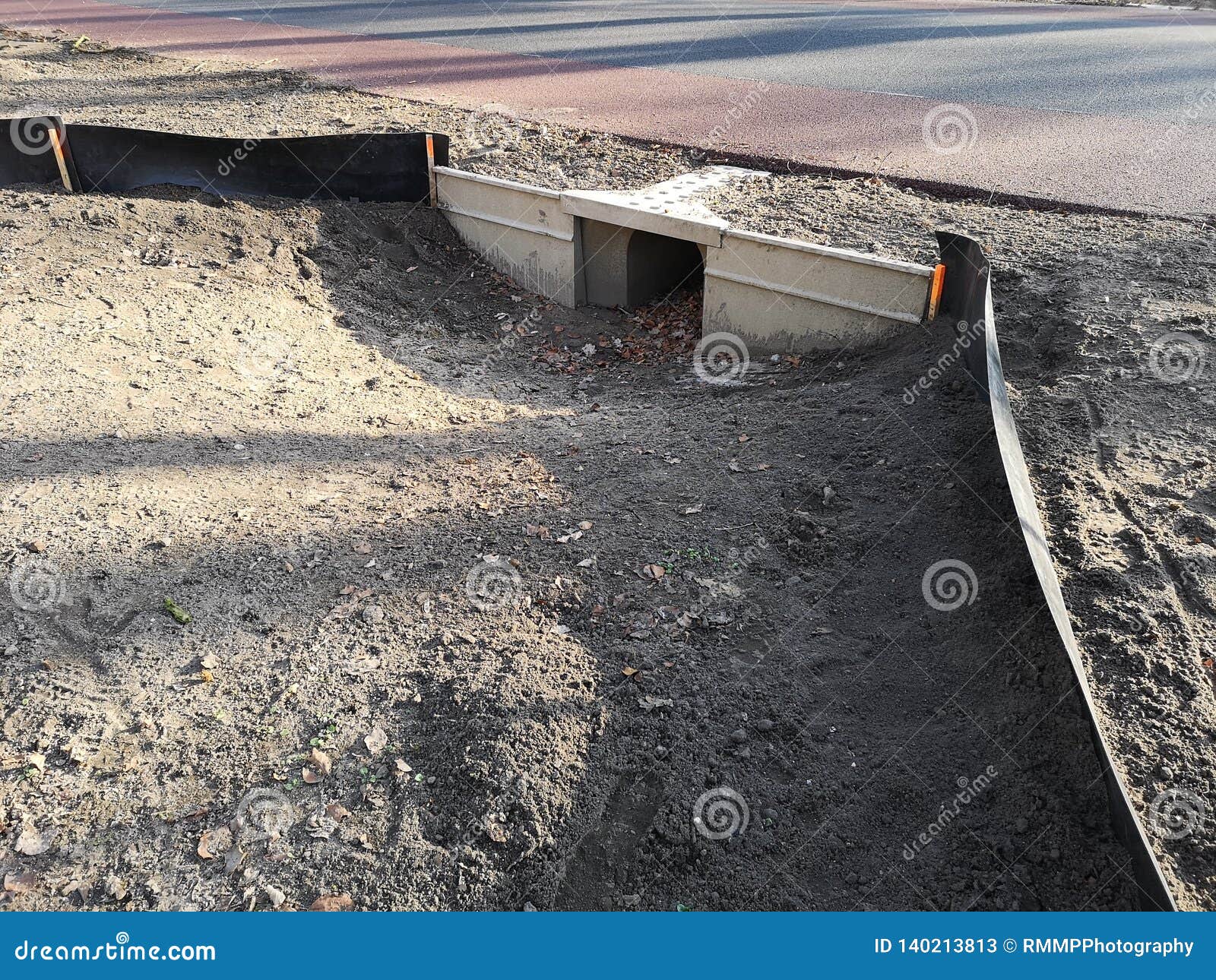 Passage for Animals Under New Road Stock Image - Image of airholes ...