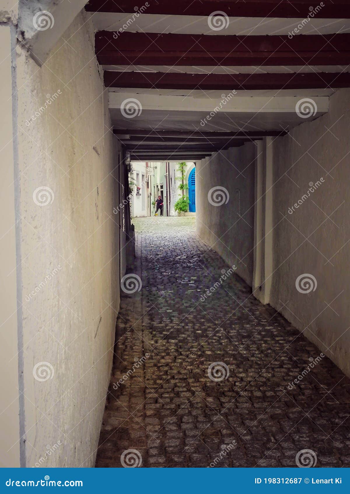 Passage between buildings stock image. Image of stone - 198312687