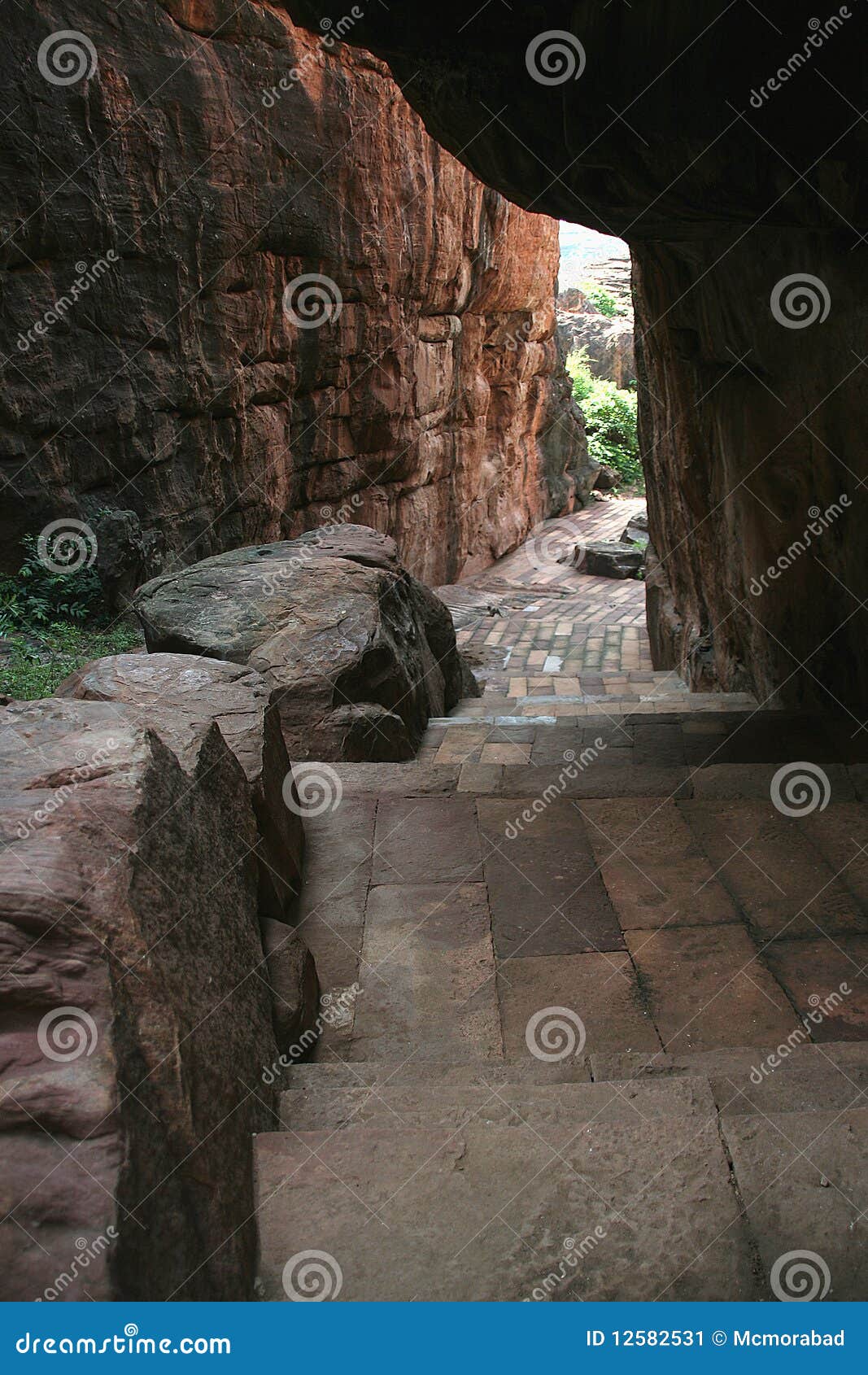 Passage through Cave stock image. Image of sandstone - 12582531