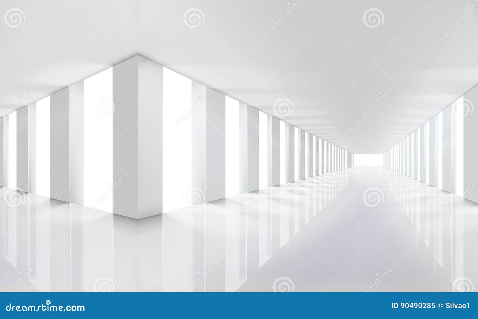 Passage in Commercial Center. Vector Illustration Stock Vector ...