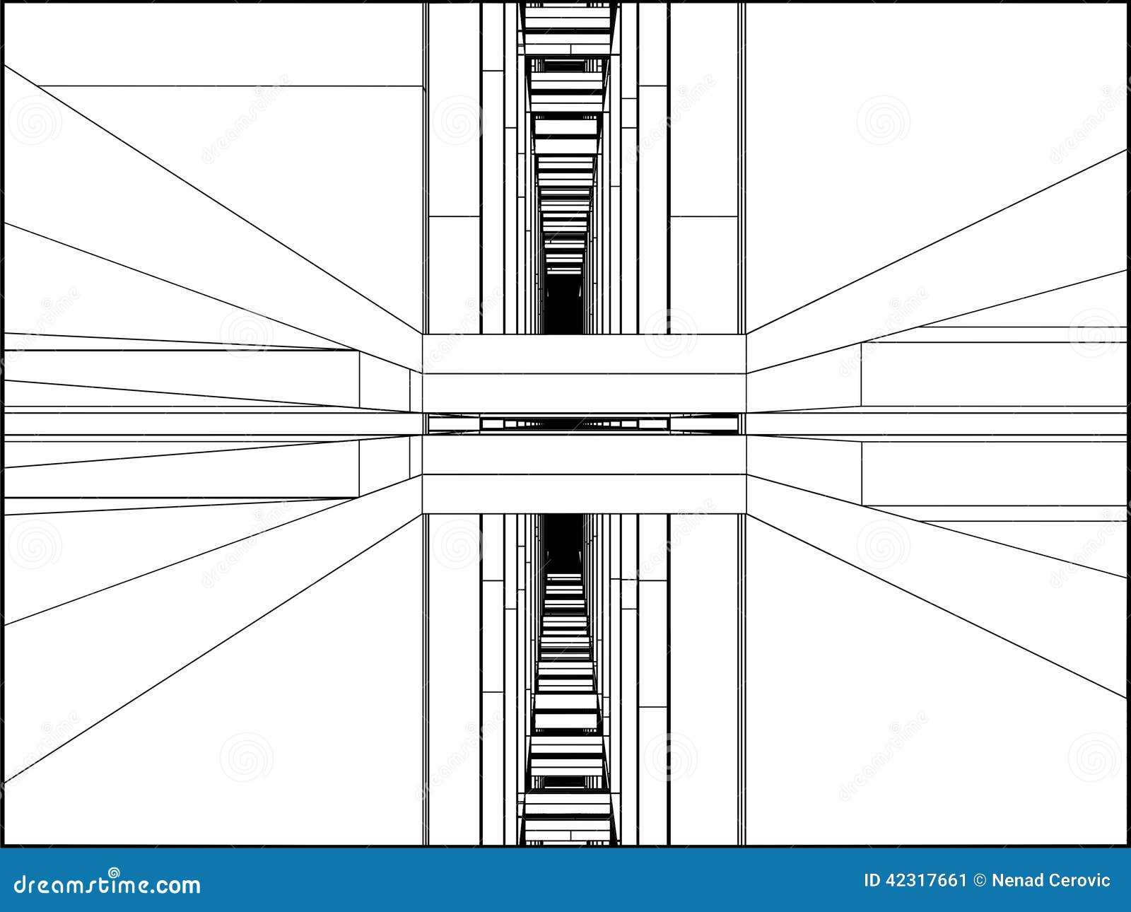 Passage Corridor Construction Vector Stock Vector - Illustration of ...