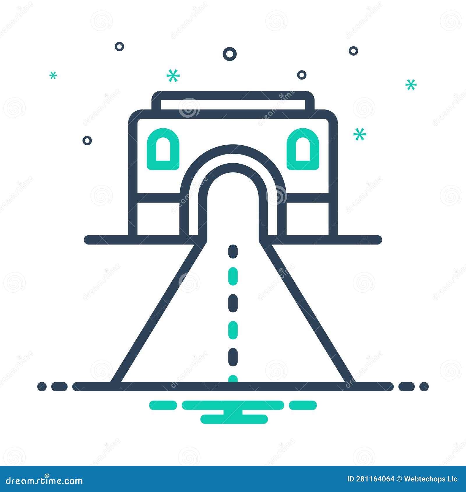 Mix Icon for Passage, Route and Underpass Stock Vector - Illustration ...