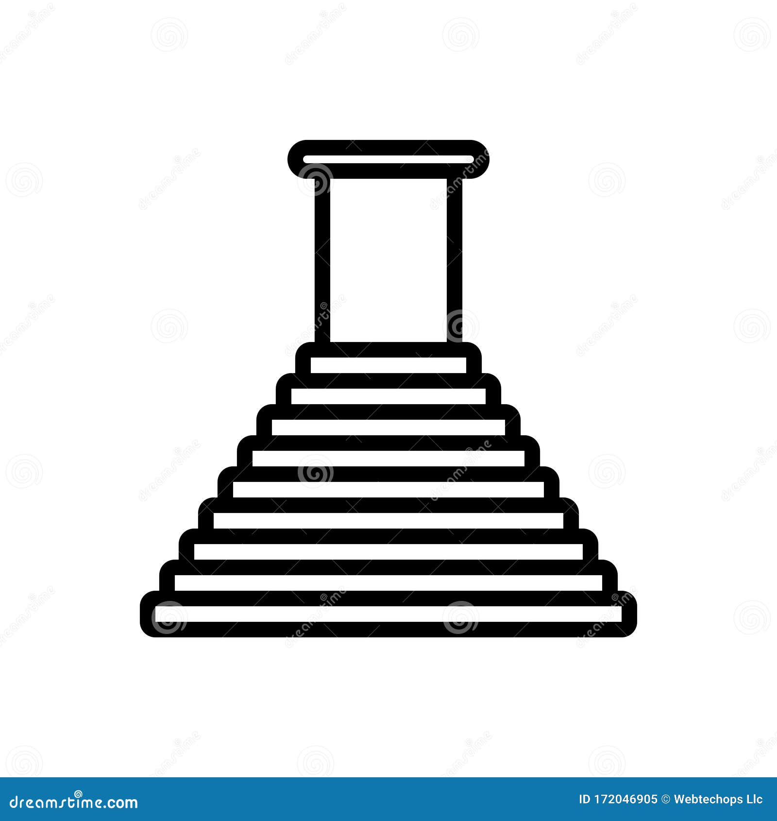 Black Line Icon for Passage, Route and Path Stock Vector - Illustration ...