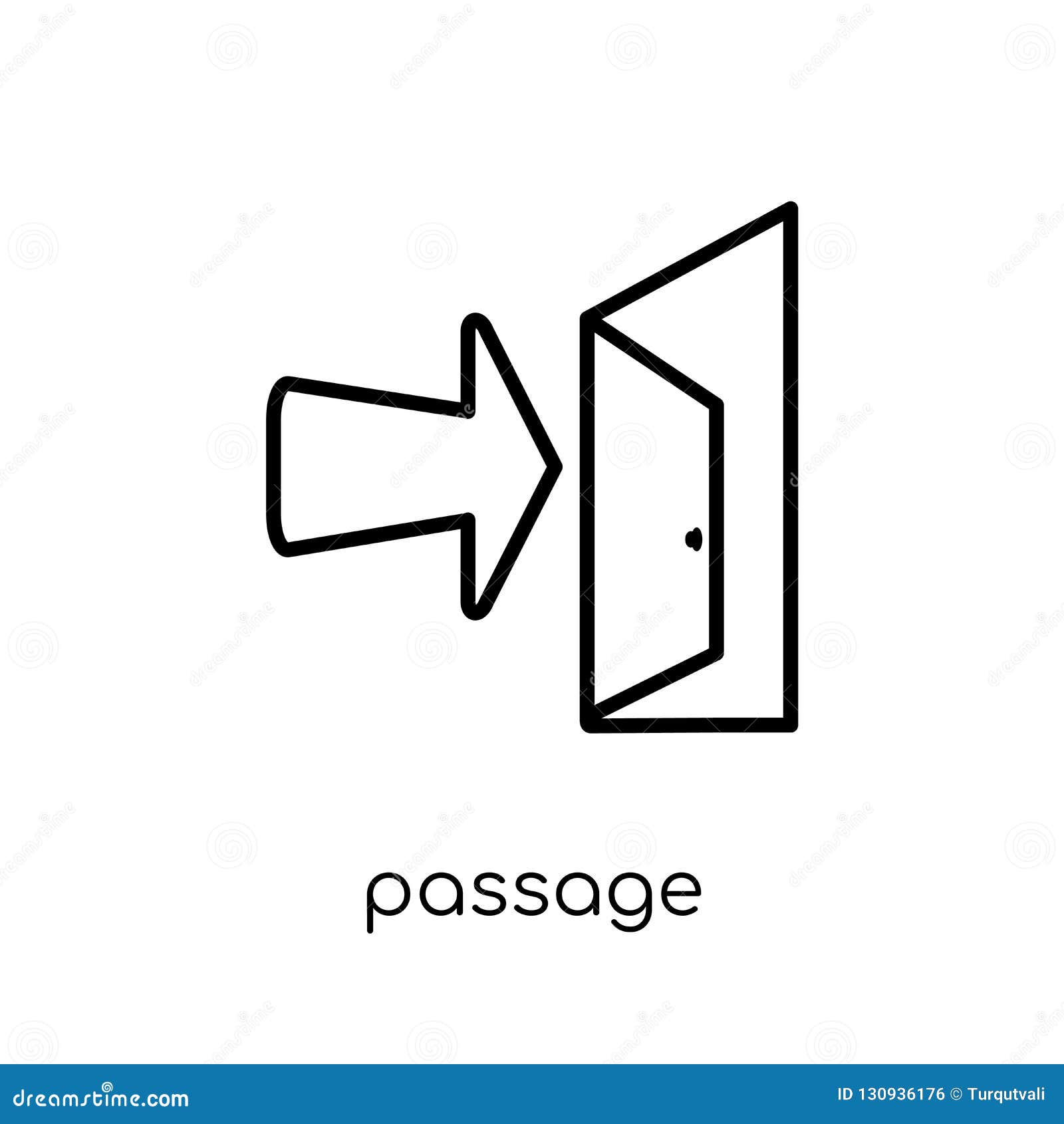 Passage Linear Icon. Modern Outline Passage Logo Concept On Whit ...
