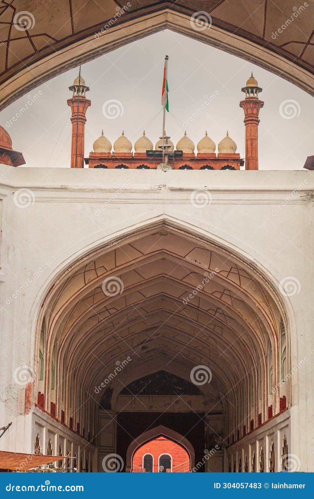 Archway To the Lahori Gate Inside the Red Fort, Old Delhi Editorial ...