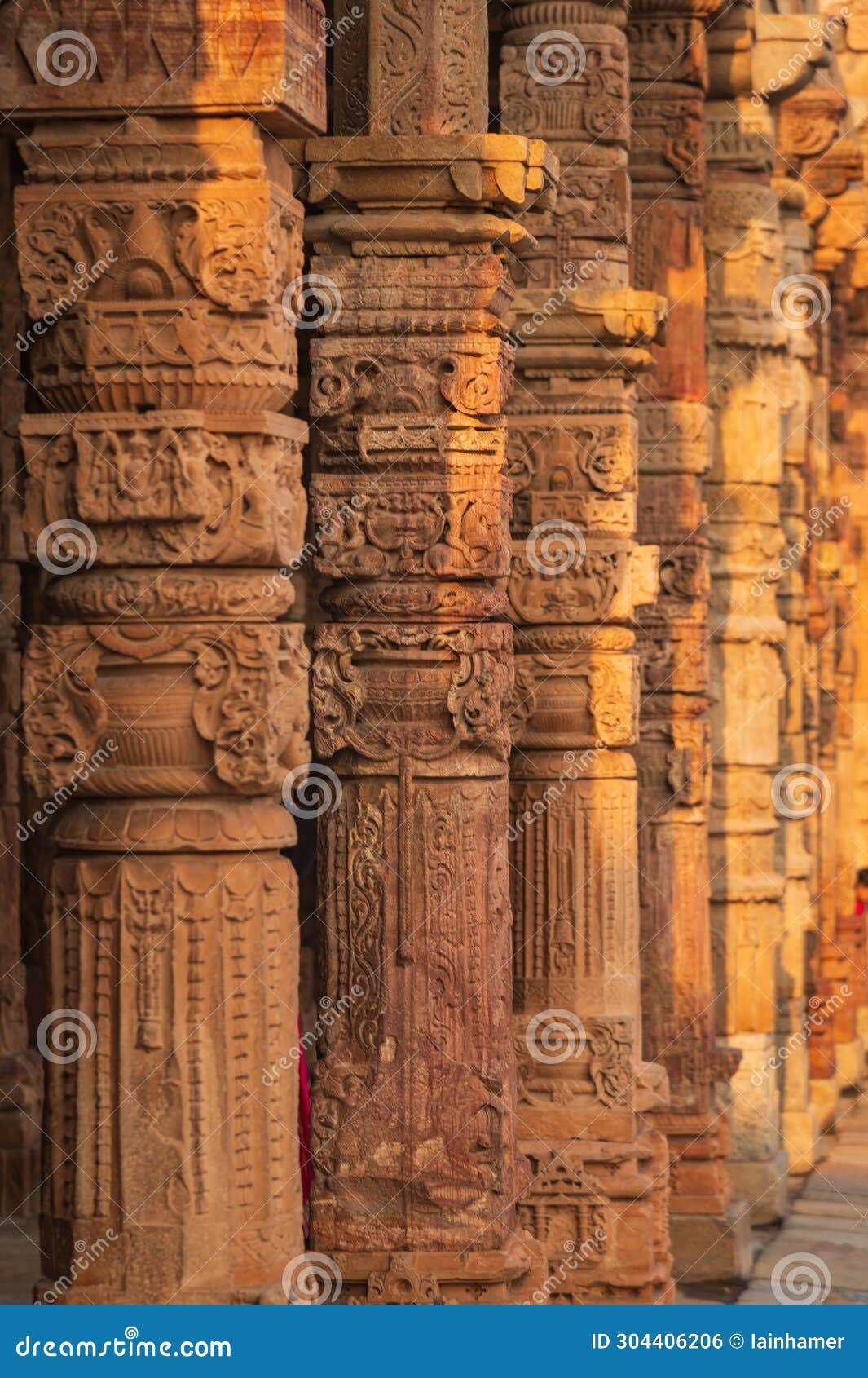 Columns in the Qutub Minar Complex, Delhi, India Editorial Photo ...