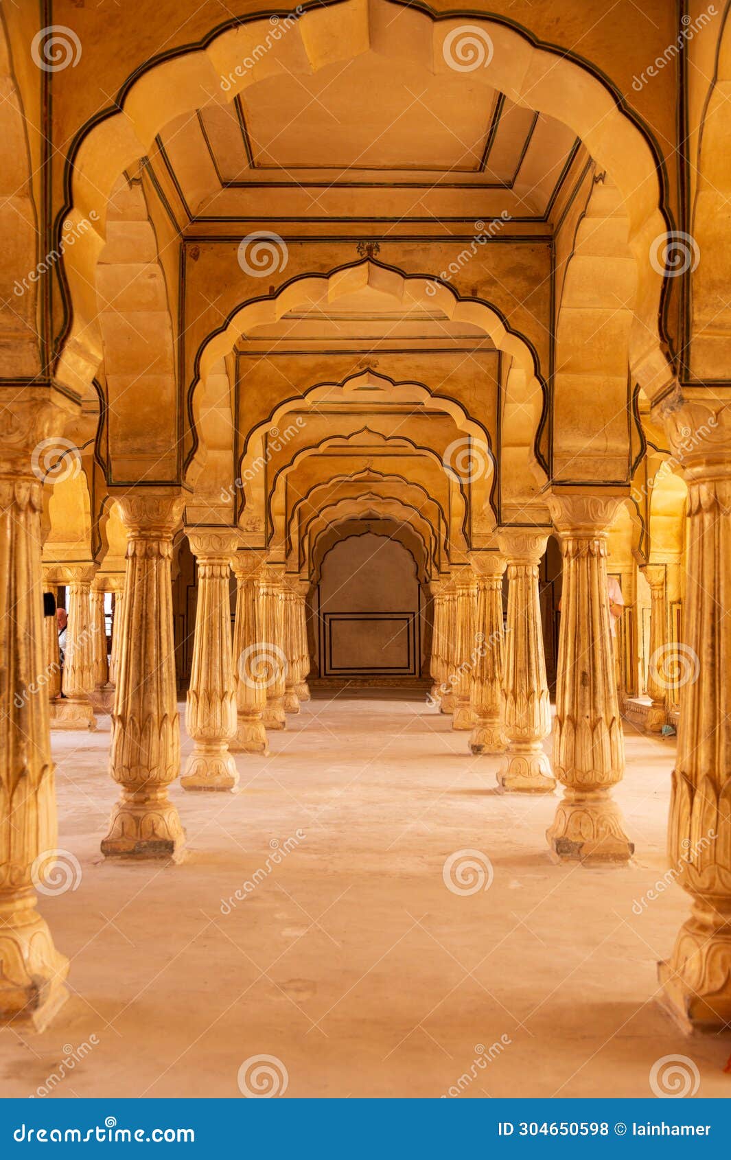 Ornate Columns in the Diwan-e-aam Building, Amber Fort, Amer ...