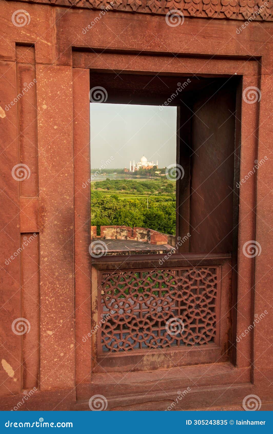 Taj Mahal from the Red Fort, Agra at Sunset Editorial Image - Image of ...