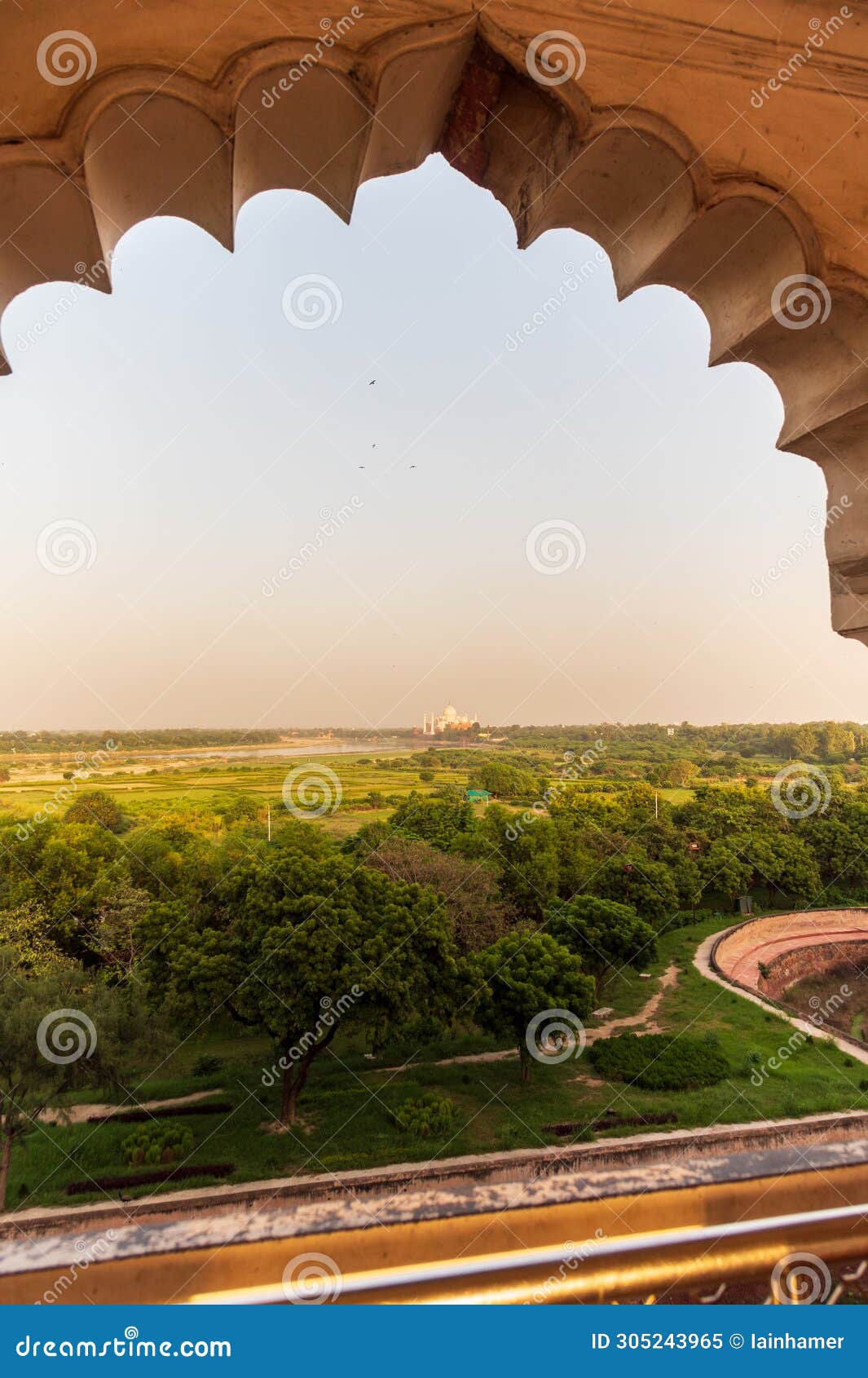 Taj Mahal from the Red Fort, Agra at Sunset Editorial Image - Image of ...