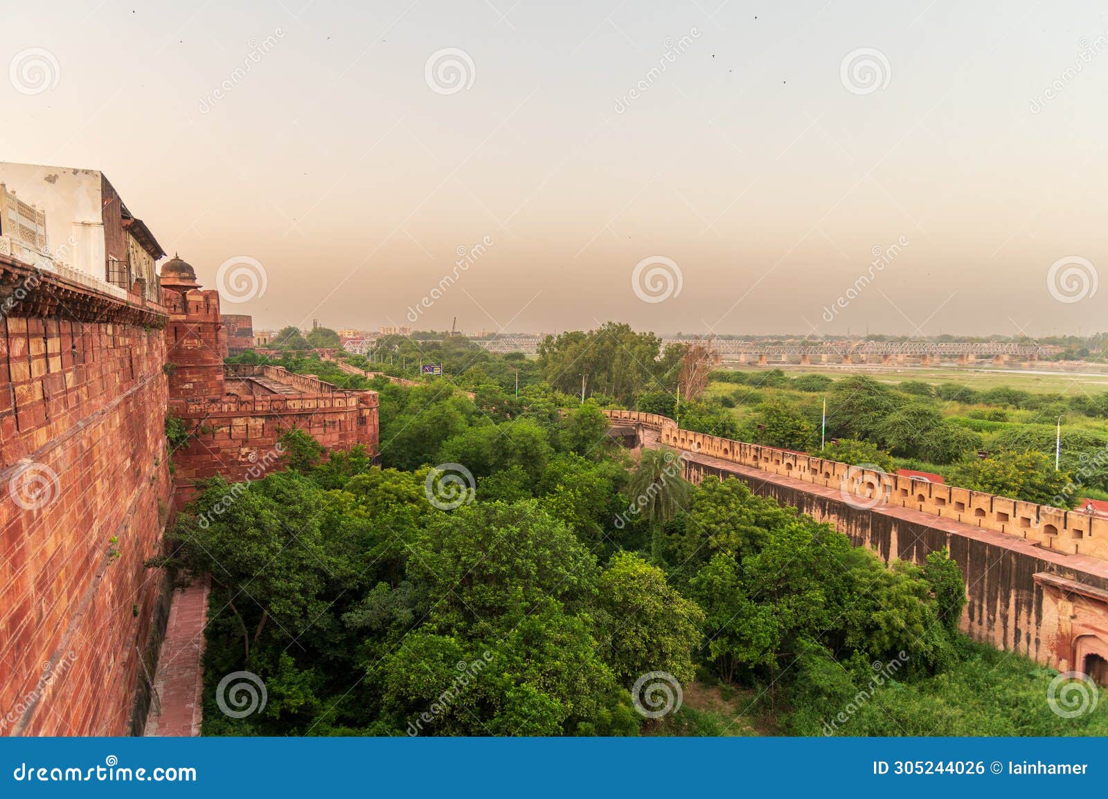 View from the Red Fort, Agra at Sunset Editorial Photo - Image of ...