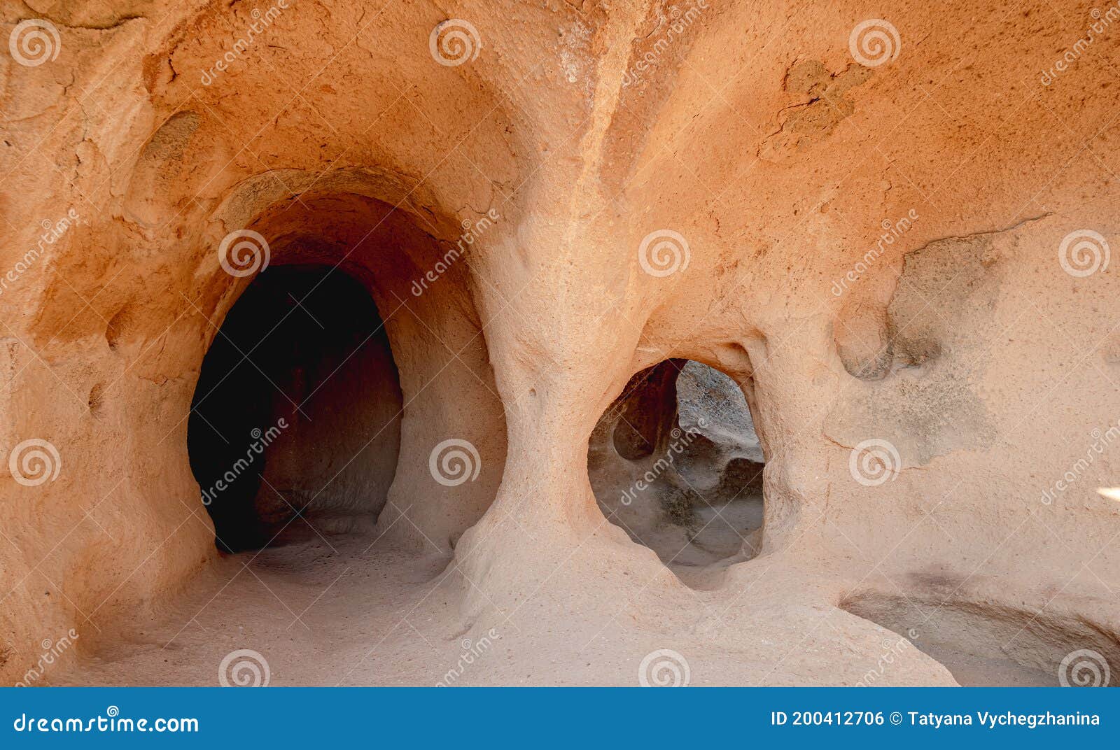 Passage Inside of Underground City in Cappadocia Stock Photo - Image of ...