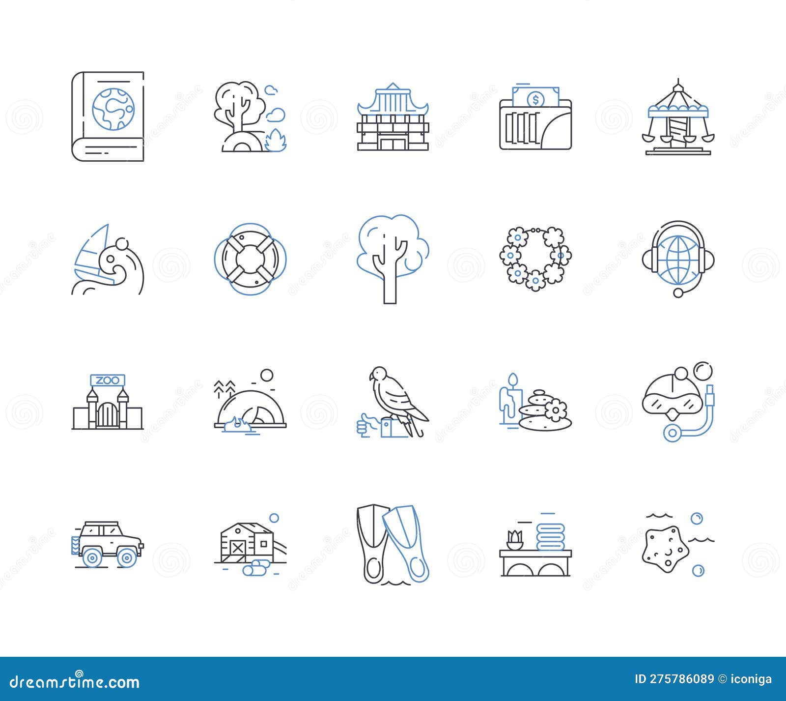 Passage Organization Line Icons Collection Cohesion Transitions Sequencing Clarity
