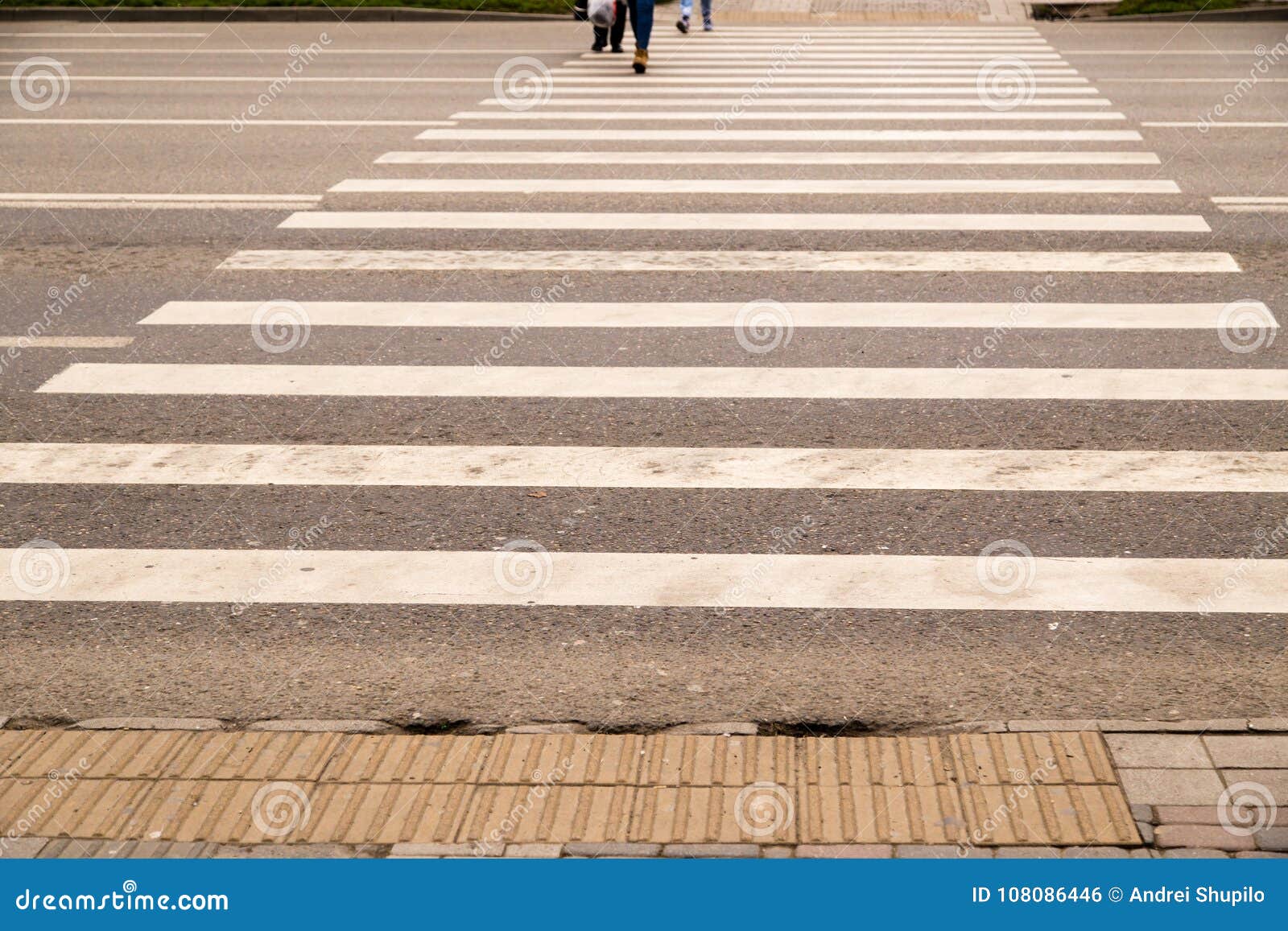 Passage of Pedestrian Crossing on the Road Stock Photo - Image of cross ...