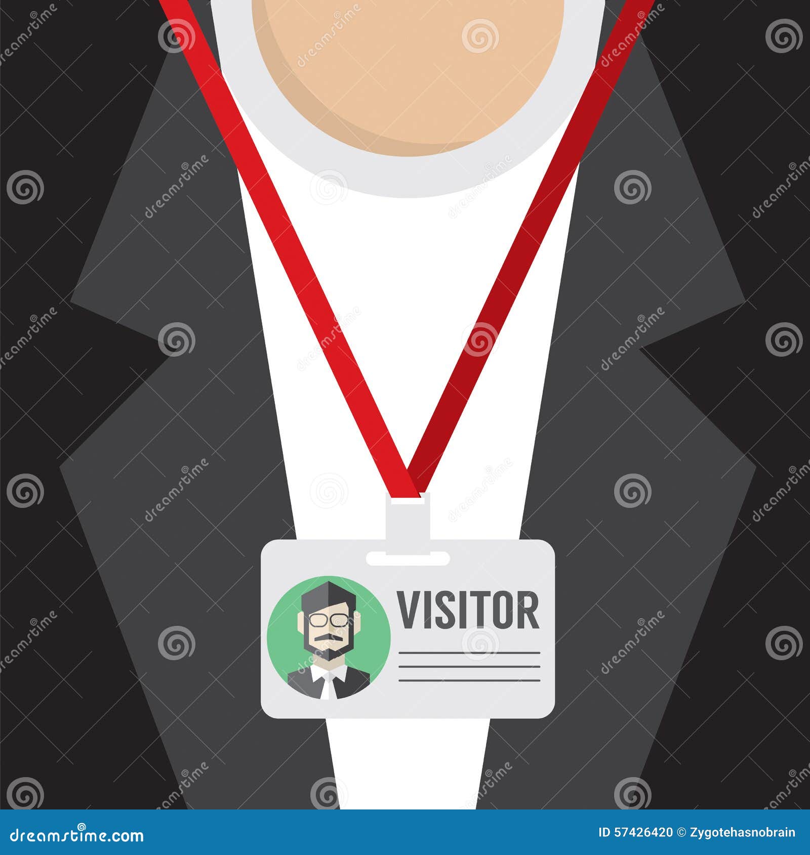 Passage Plat De Visiteur De Conception Illustration de Vecteur ...