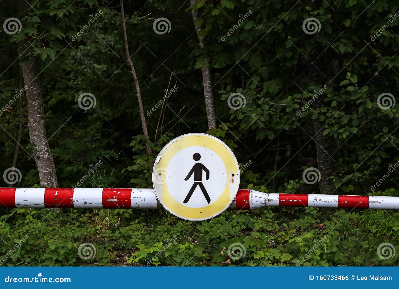 Passage is Prohibited - Road Sign on the Barrier Stock Photo - Image of ...