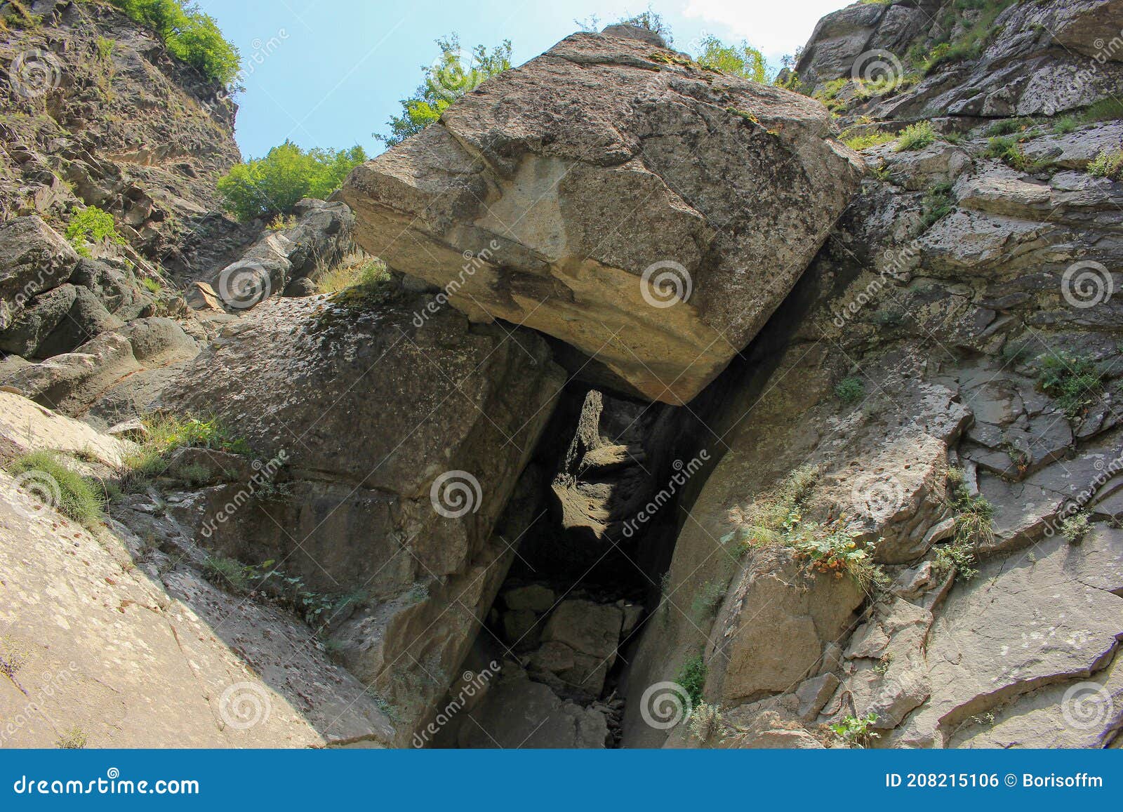 Passage between the Rocks High in the Mountains Stock Photo - Image of ...