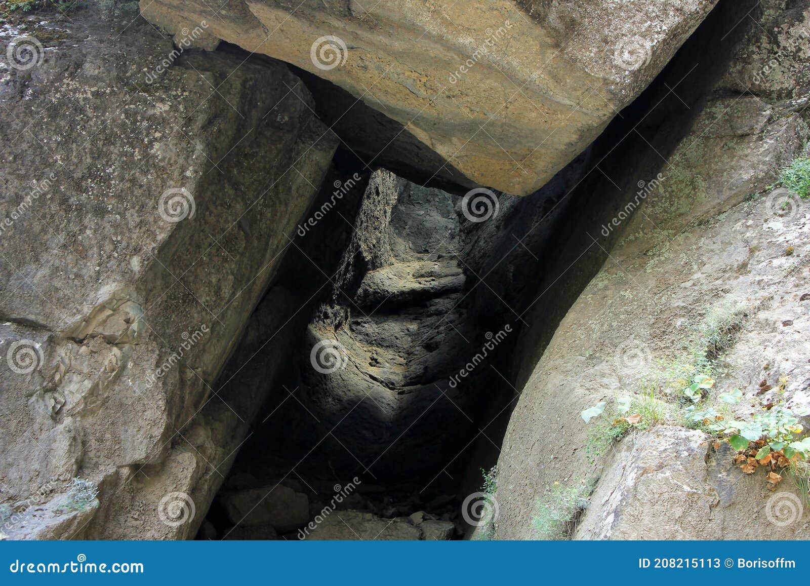 Passage between the Rocks High in the Mountains Stock Image - Image of ...