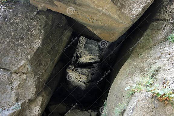 Passage between the Rocks High in the Mountains Stock Image - Image of ...