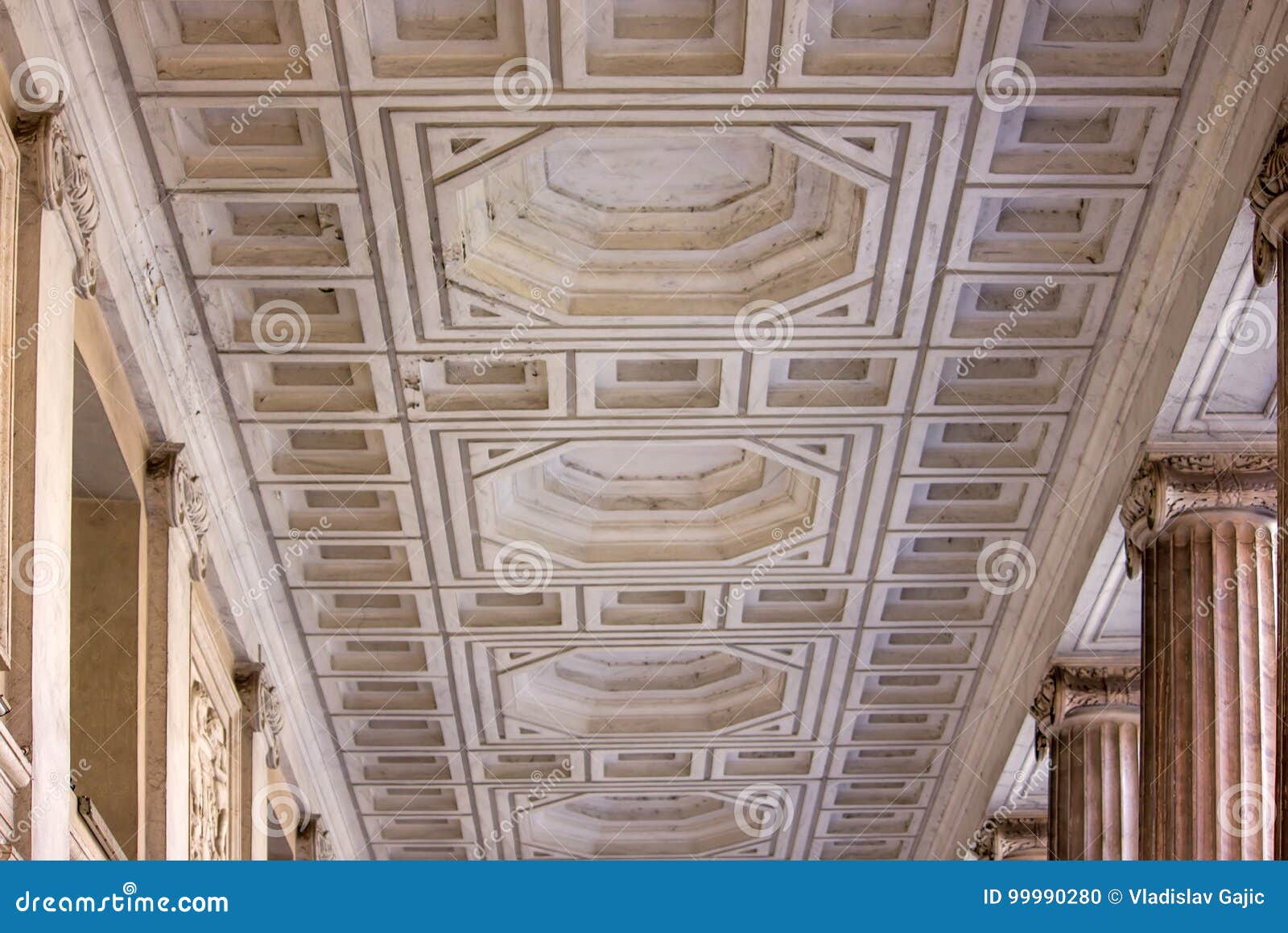 Passage of the Roman Columns Stock Photo - Image of corridor, colonnade ...