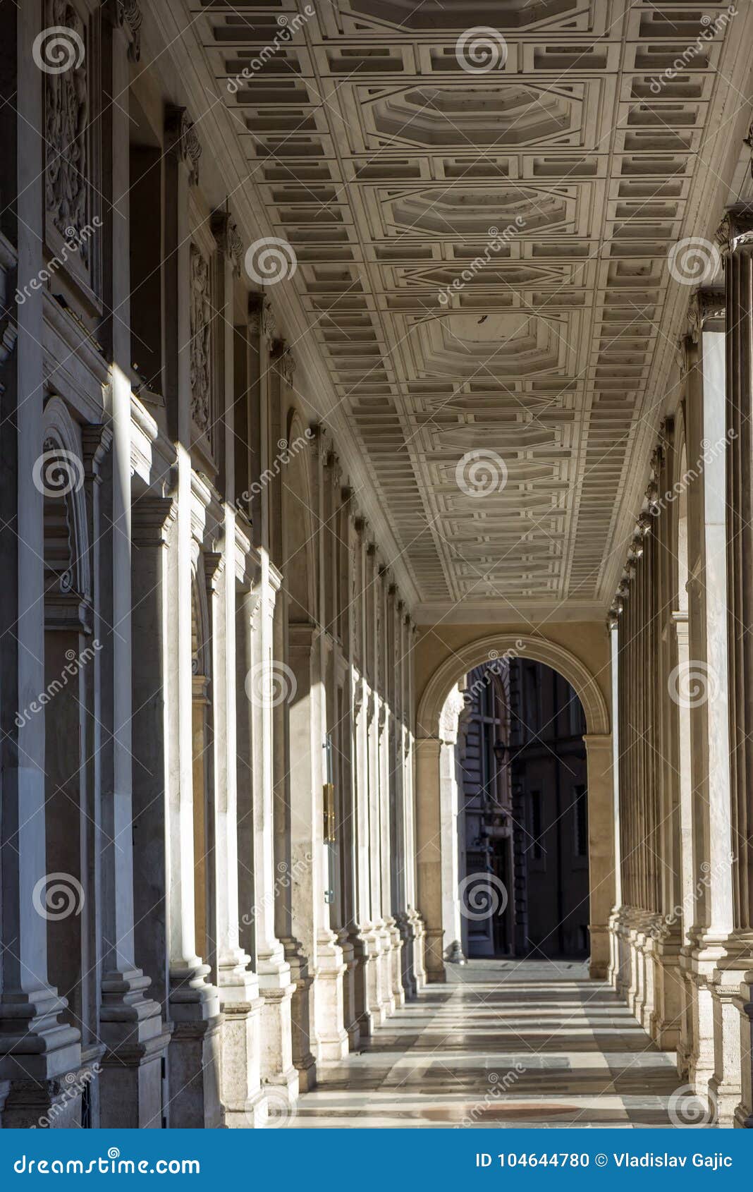 Passage of the Roman Columns in Rome Stock Photo - Image of city ...