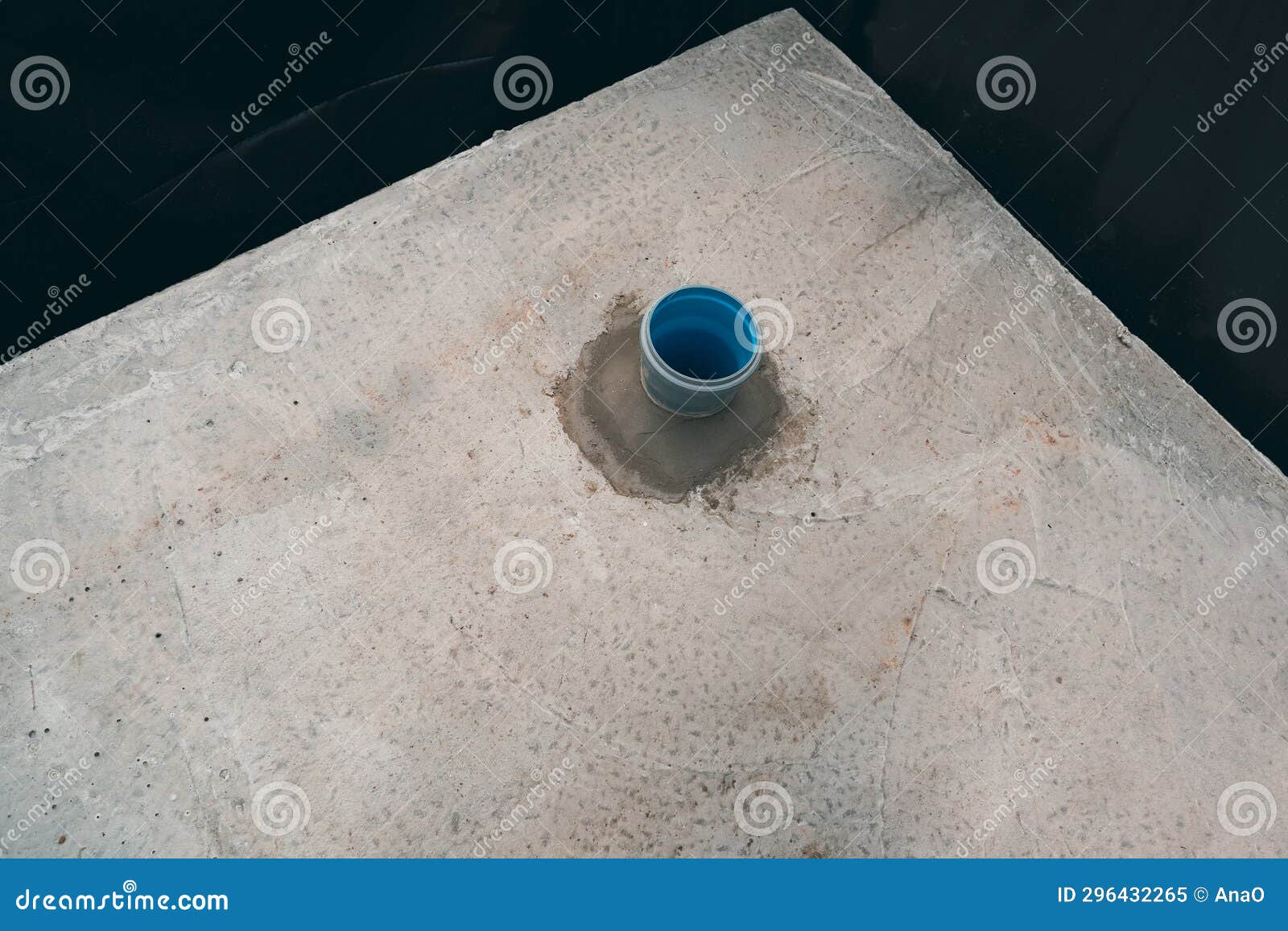 The Passage of the Sewage Pipe through the Concrete Floor Slab Stock ...