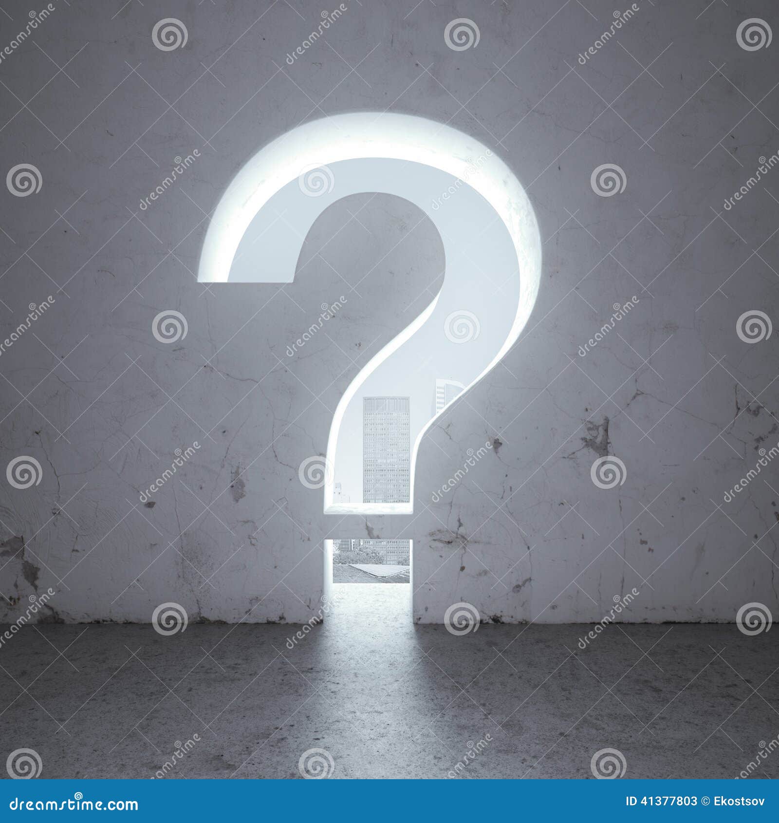 Passage in a Shape of Question Mark Stock Illustration - Illustration ...