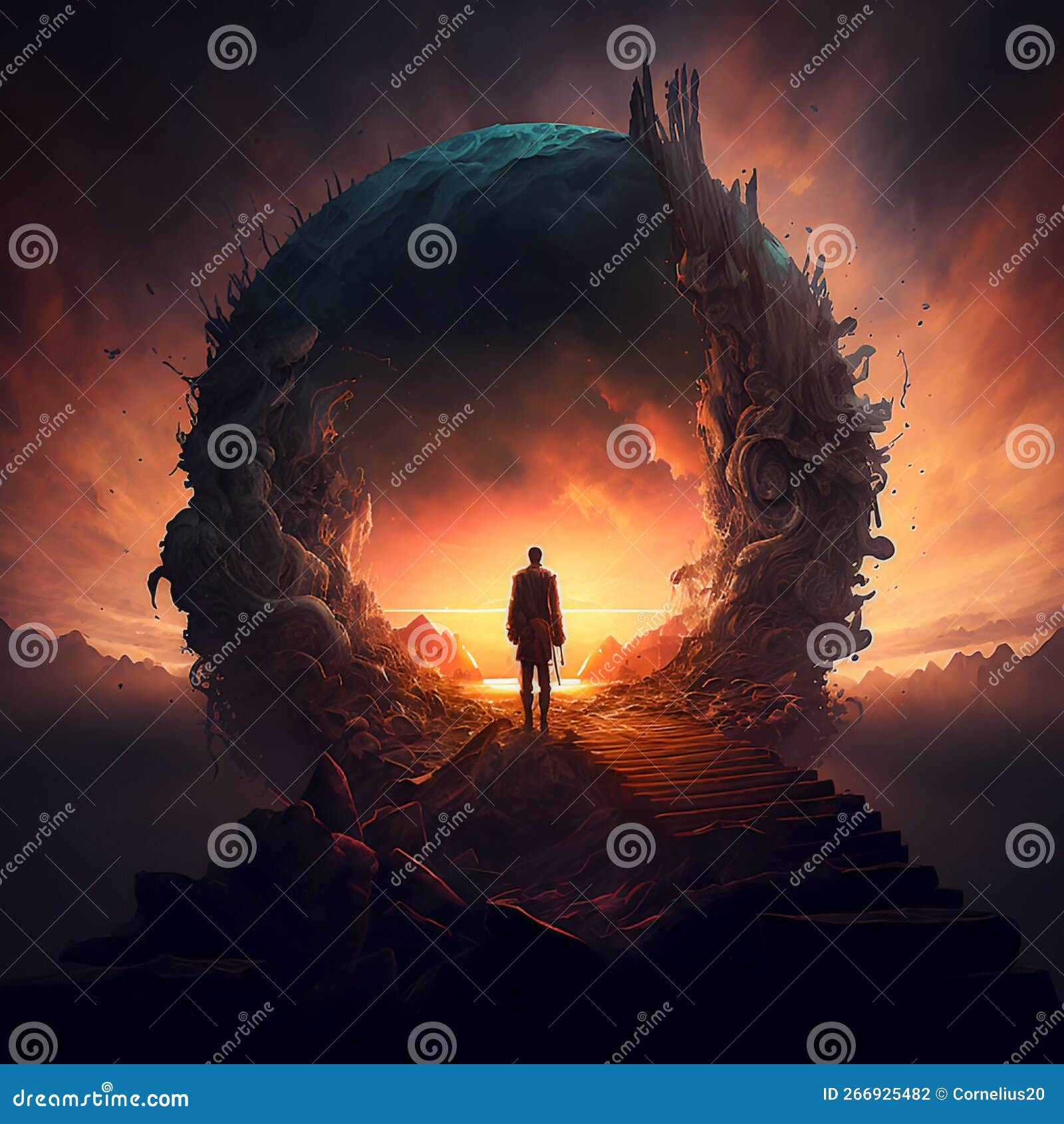 Passage to another world stock illustration. Illustration of passageway ...