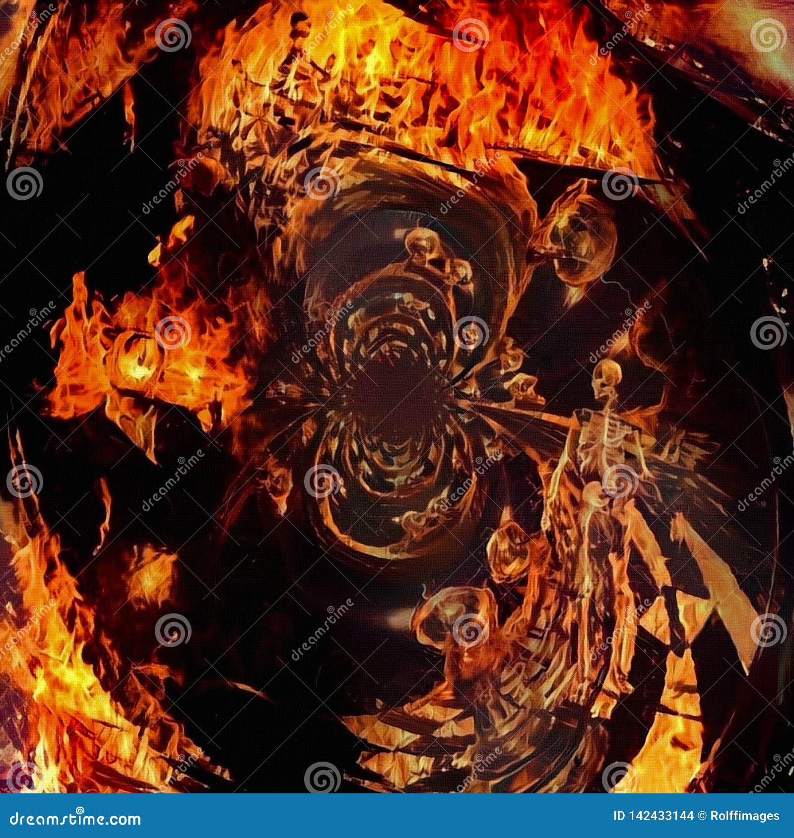 Passage to hell stock illustration. Illustration of actual - 142433144