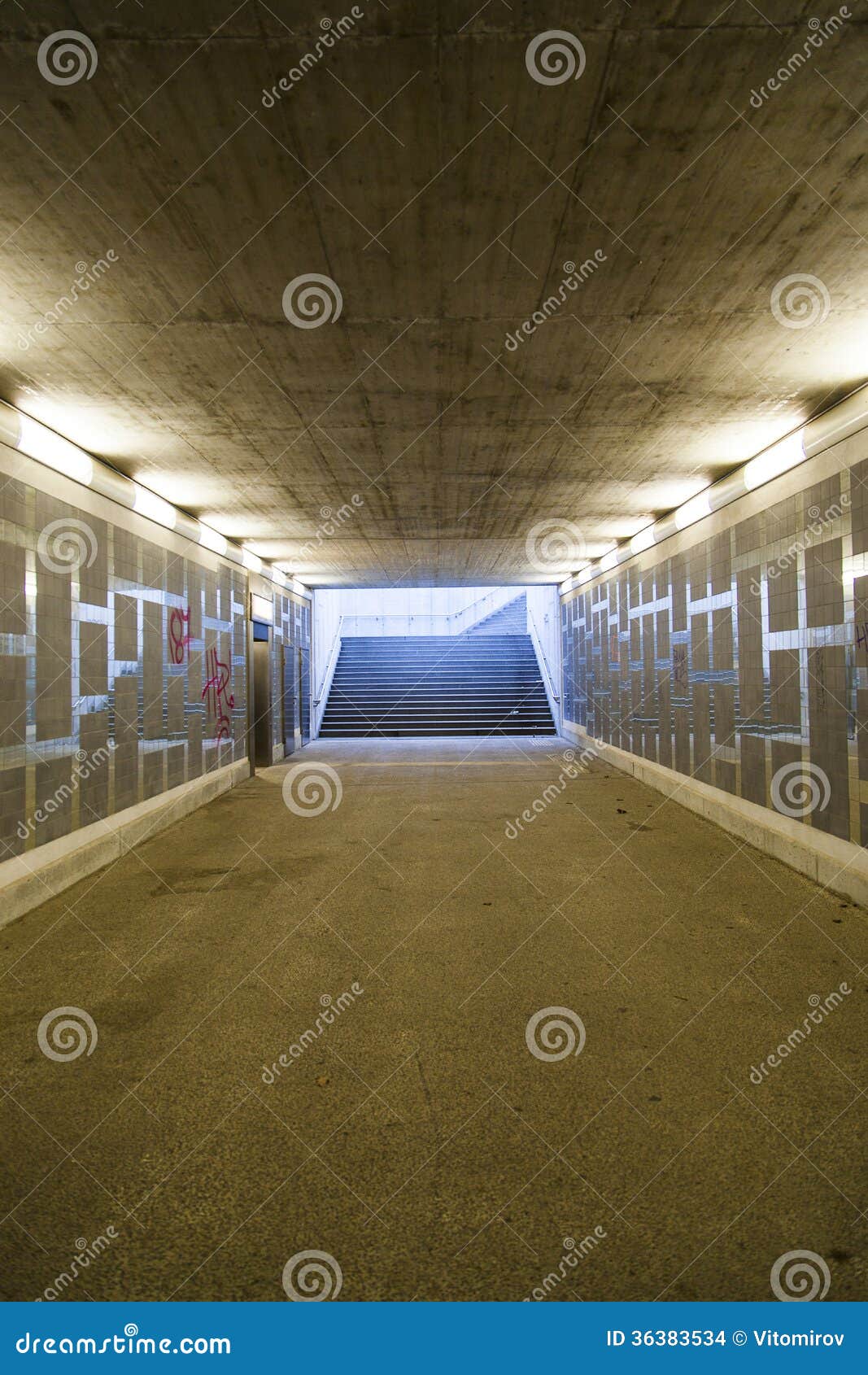 Passage under road stock photo. Image of tunnel, station - 36383534