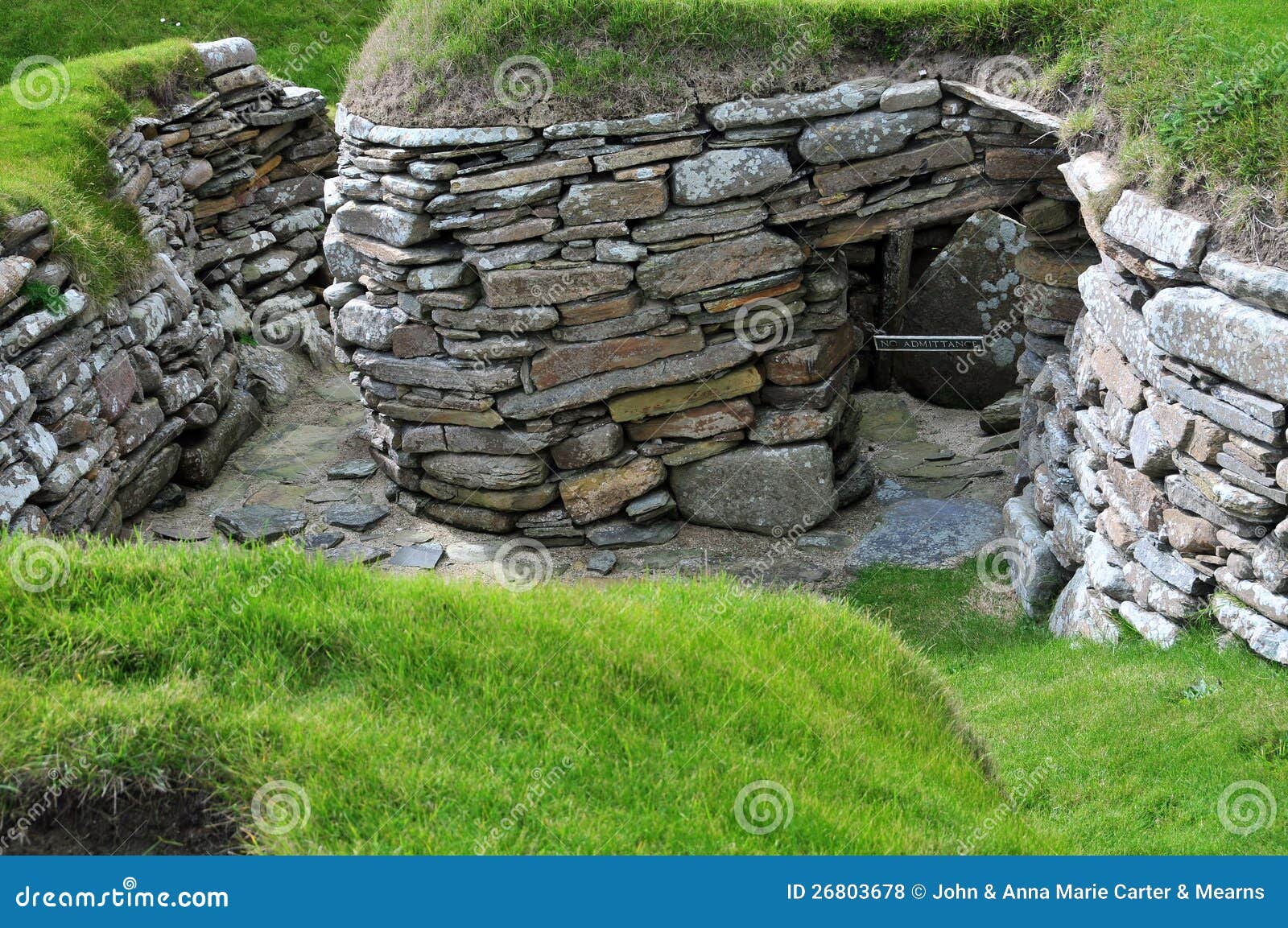 Passage for Waste , in a Prehistoric Village. Skara Brae, Near Kirkwall ...