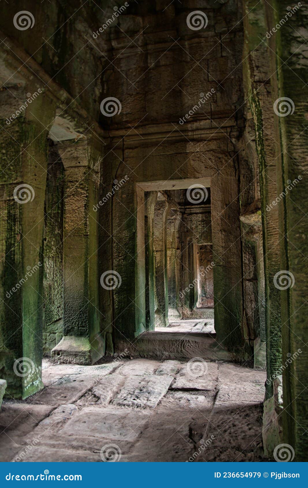 Passage way Ankor Wat stock image. Image of clouds, ankor - 236654979