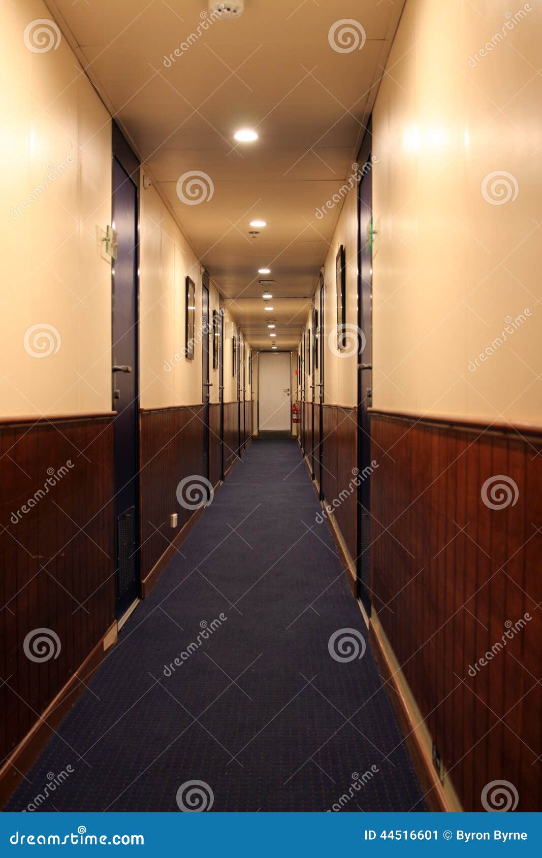 Passage Way on a Cruise Ship Stock Image - Image of stateroom, rooms ...