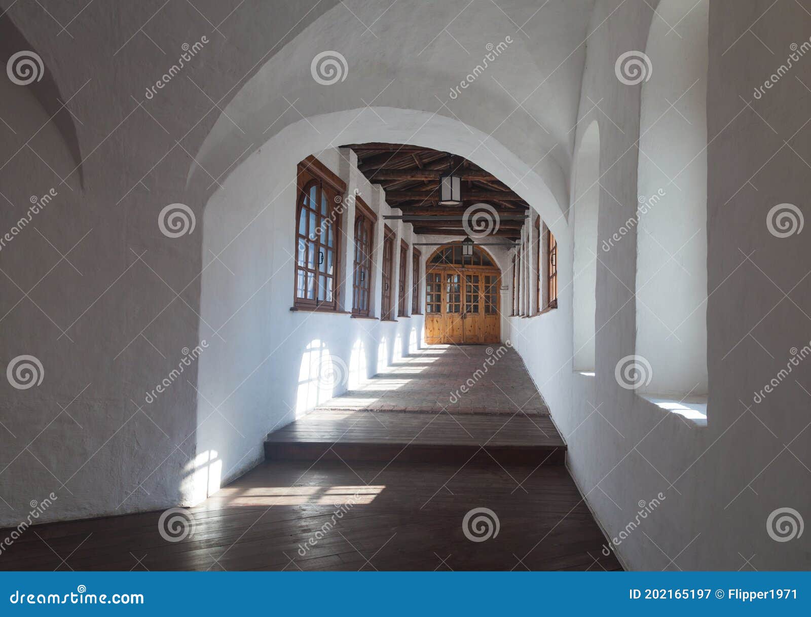 Passages Inside the Old Orthodox Monastery Stock Image - Image of ...