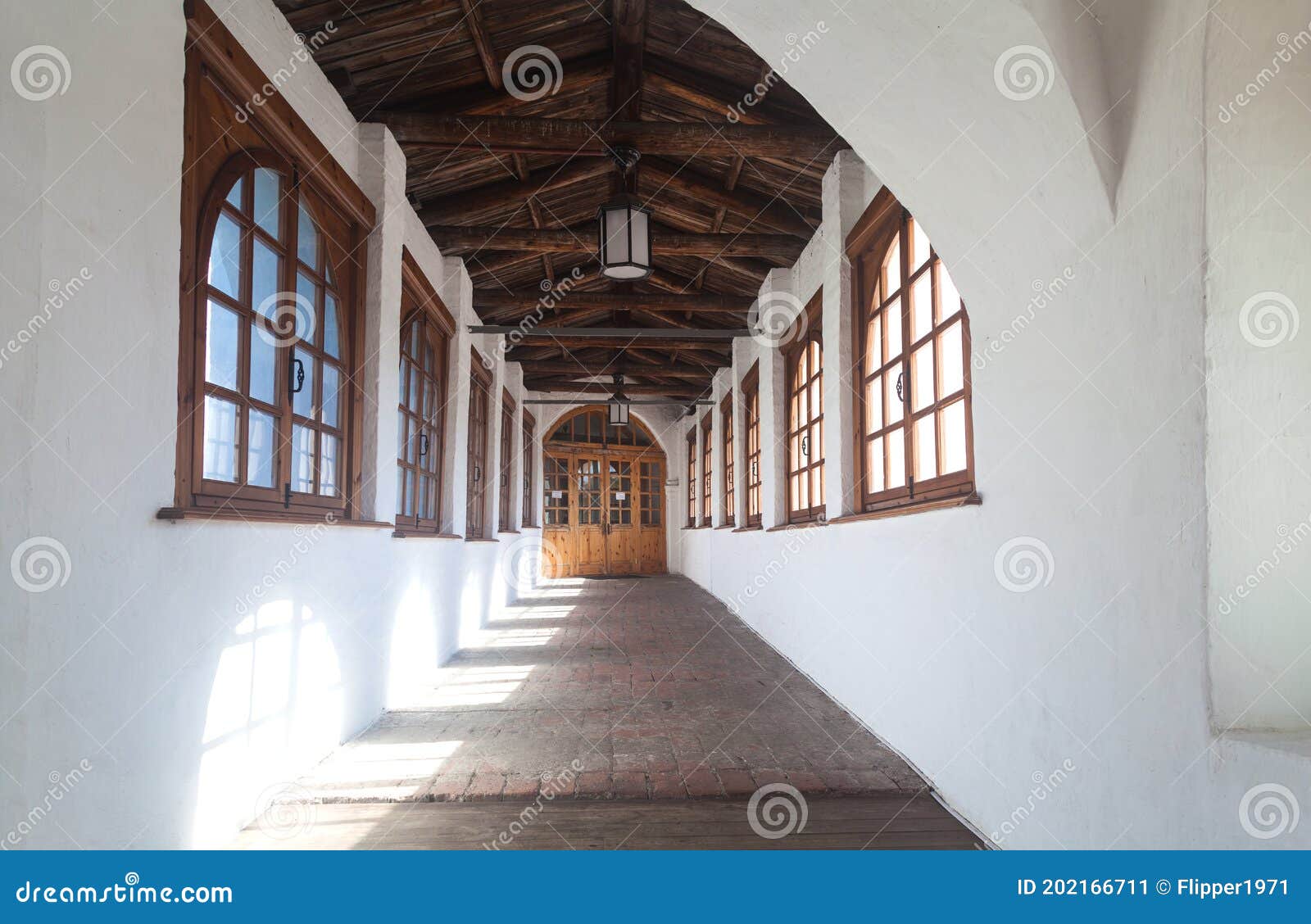 Passages Inside the Old Orthodox Monastery Stock Image - Image of ...