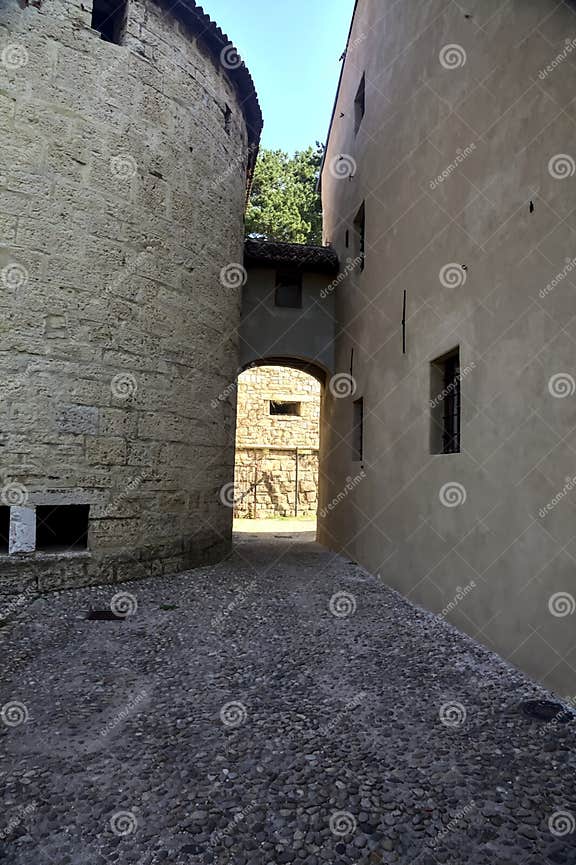 Passageway with an Arch between Two Buildings Stock Image - Image of ...
