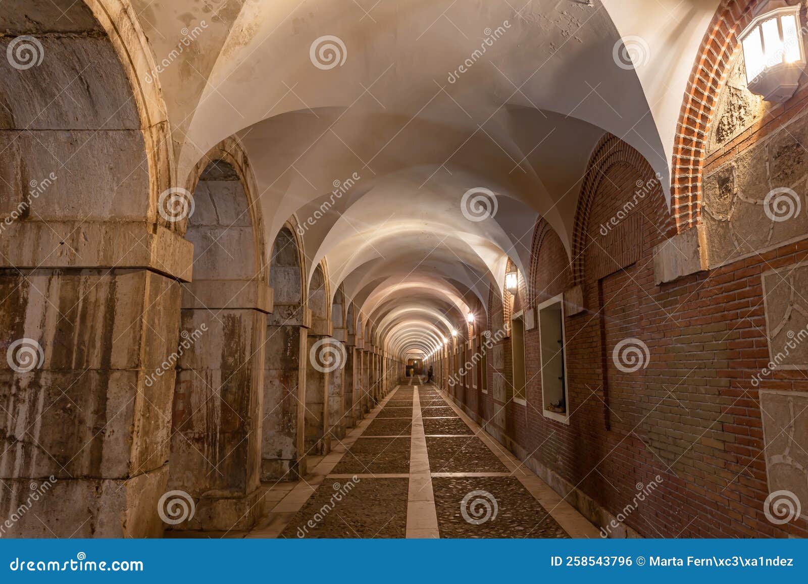 Passageway with Arches Built with Stone. Editorial Photo - Image of ...