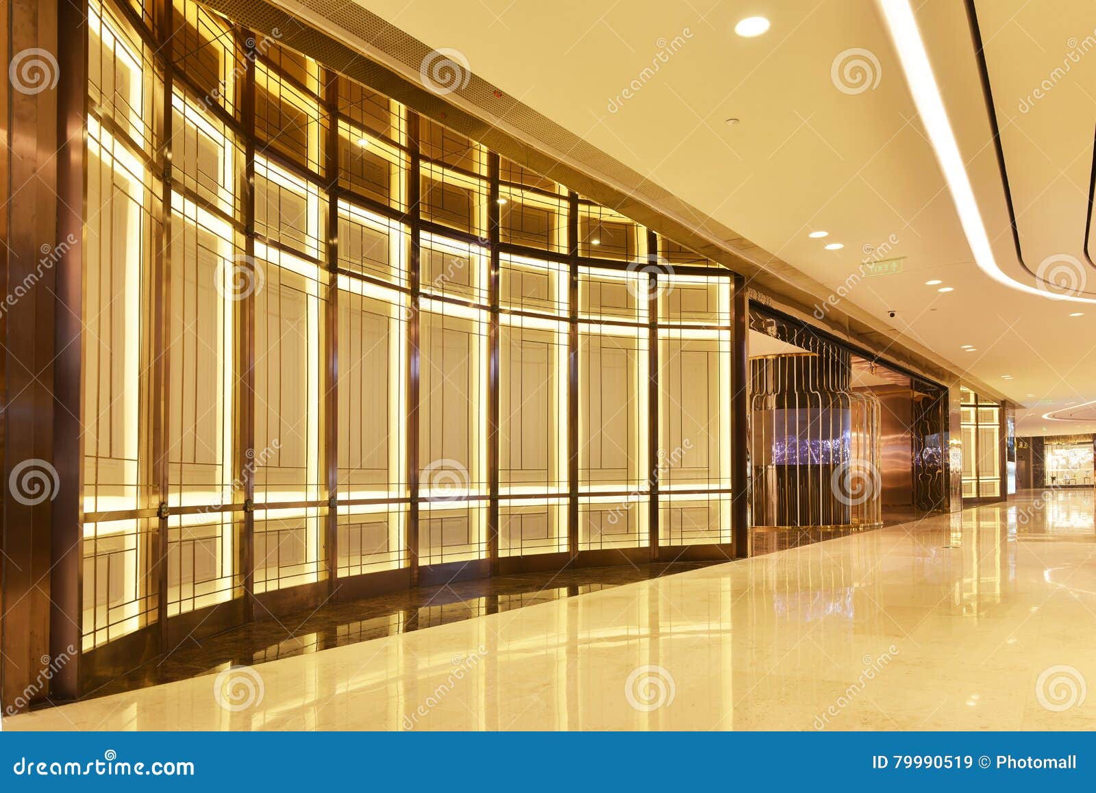 Passageway of Commercial Building Stock Image - Image of commercial ...