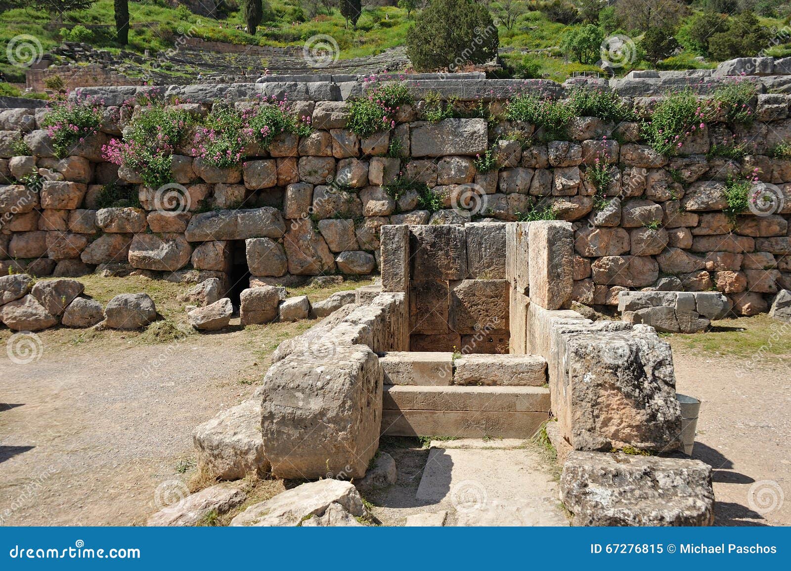 Passageway Pythia Ethylene Seep Stock Image - Image of people, monument ...