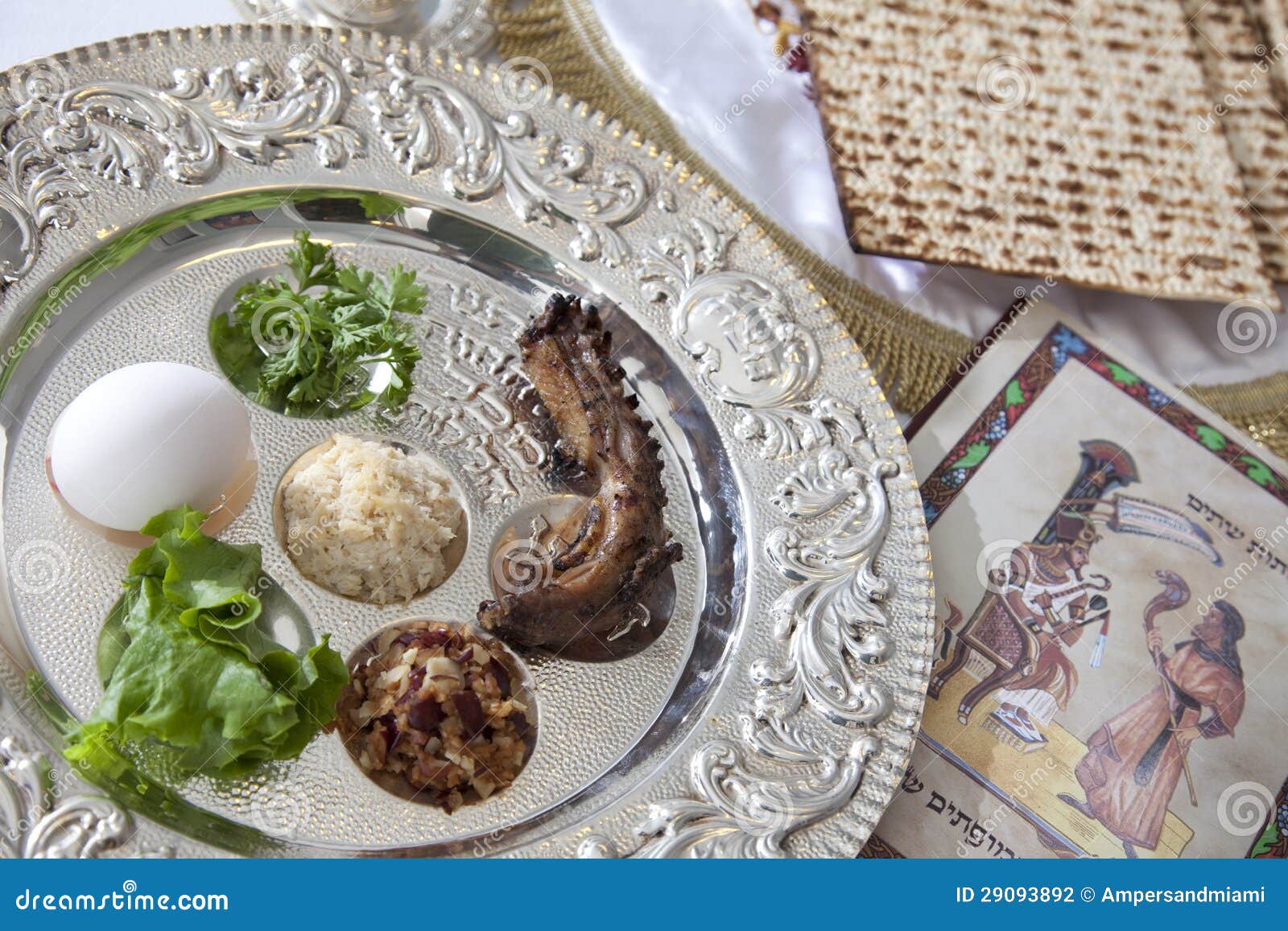 Passahfest Seder Platte stockfoto. Bild von symbol, feiertag - 29093892