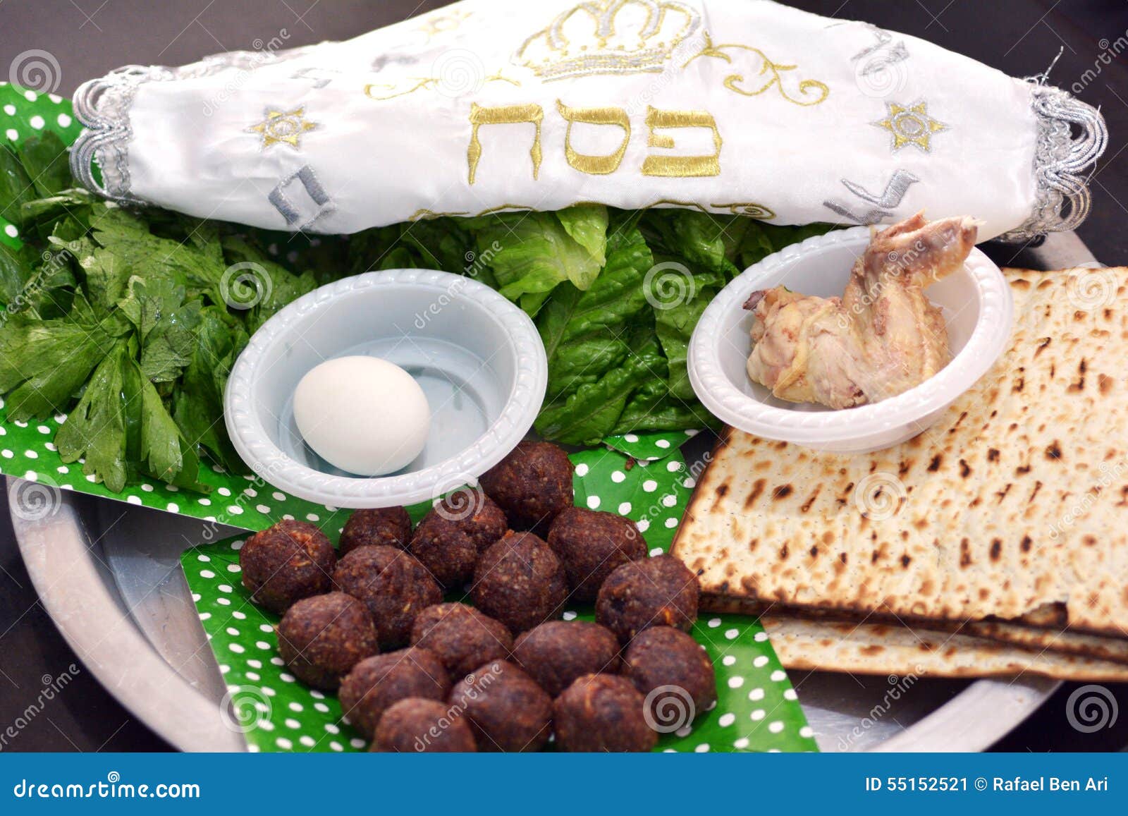 Passahfest Seder Platte - Jüdische Feiertage Stockbild - Bild von ...