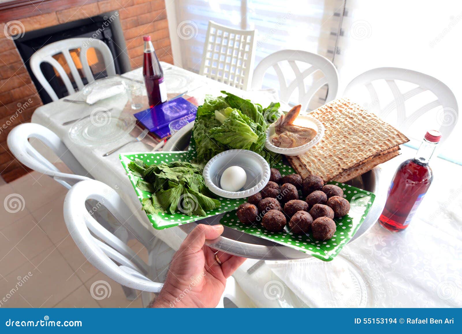 Passahfest Seder Platte - Jüdische Feiertage Stockfoto - Bild von ...