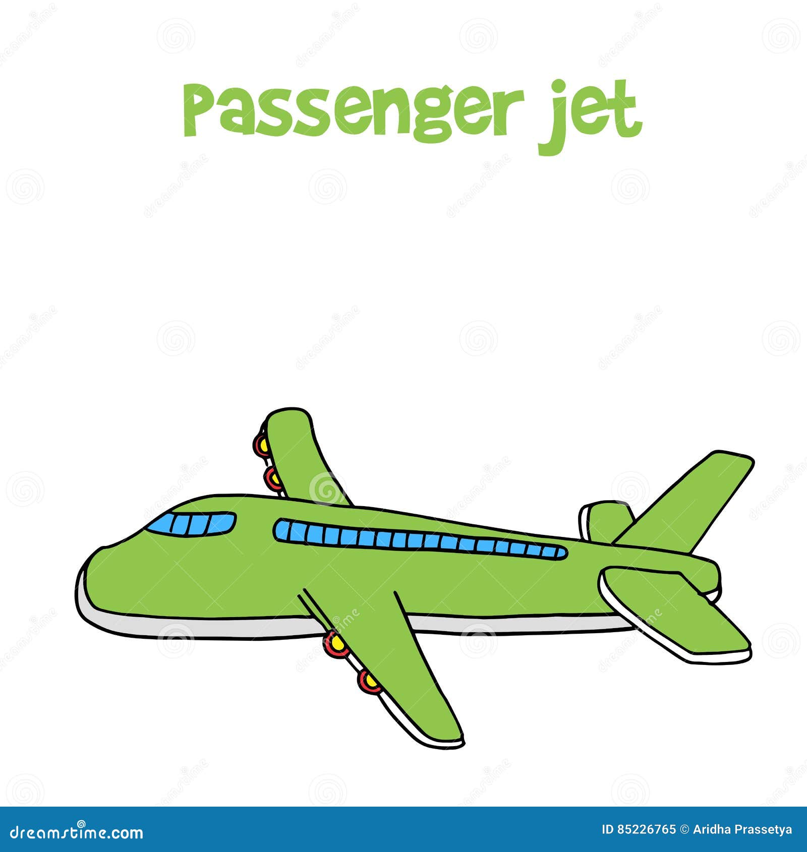 Passanger Jet Of Cartoon Design | CartoonDealer.com #85226765